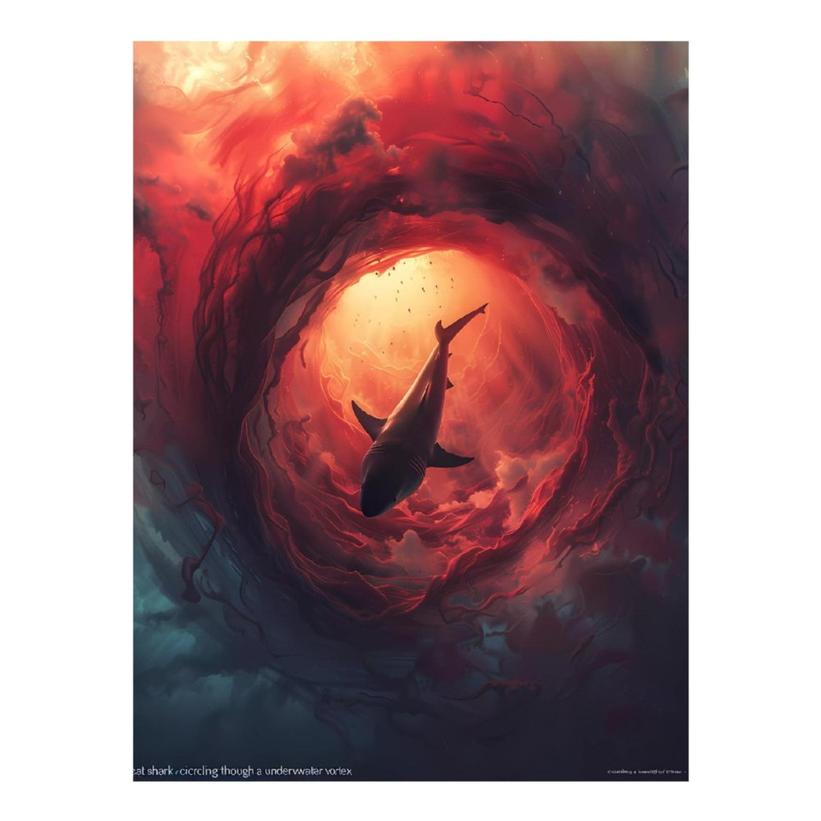 Diamond Art Kits for Adults - Shark Underwater Vortex DIY Frameless ...