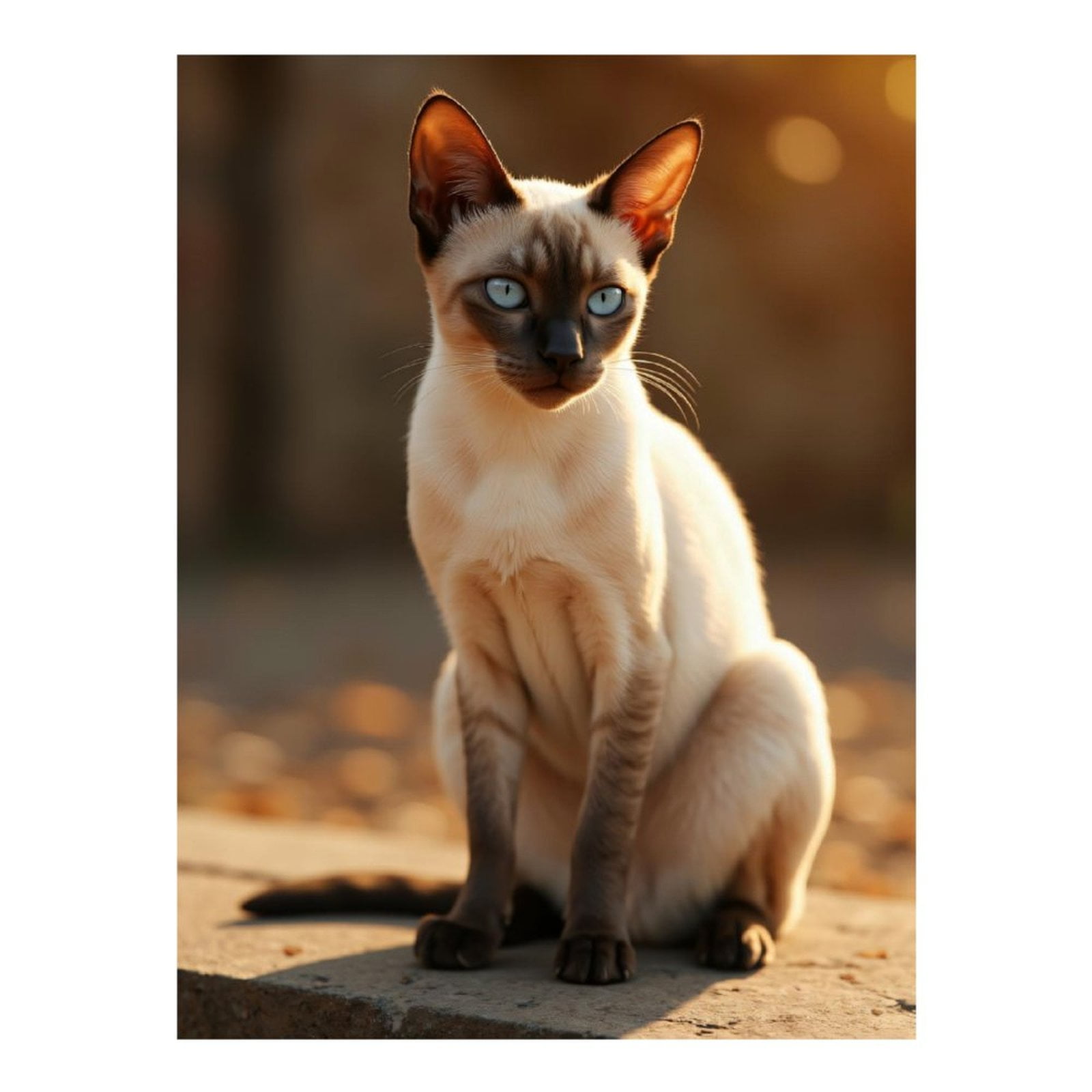 Diamond Art Kits for Adults, Siamese Cat Sunset Silhouette 5D Diamond ...