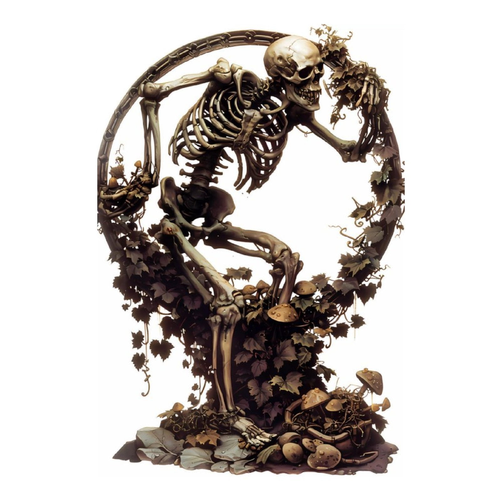 Diamond Art Kits for Adults, Skeleton Dance with MushroomsDiamond ...