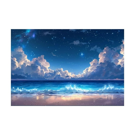 Diamond Art Kits for Adults - Starry Night Ocean View DIY Diamond ...