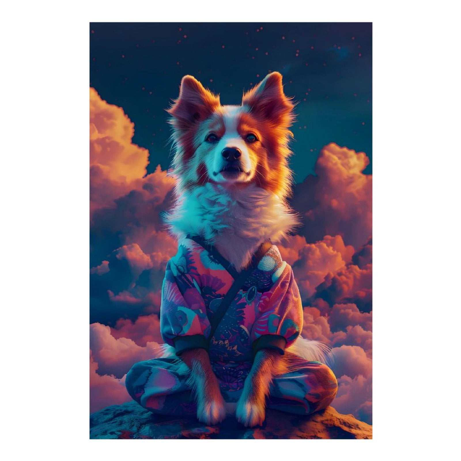 Diamond Art Kits for Adults, Starry Sky White Cloud Puppy Round Full Drill Diamond Art Painting ...