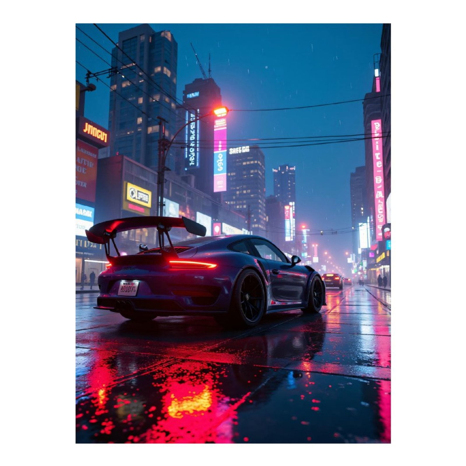 Diamond Art Kits for Adults - Street Night Sports Car Neon Lights 5d ...