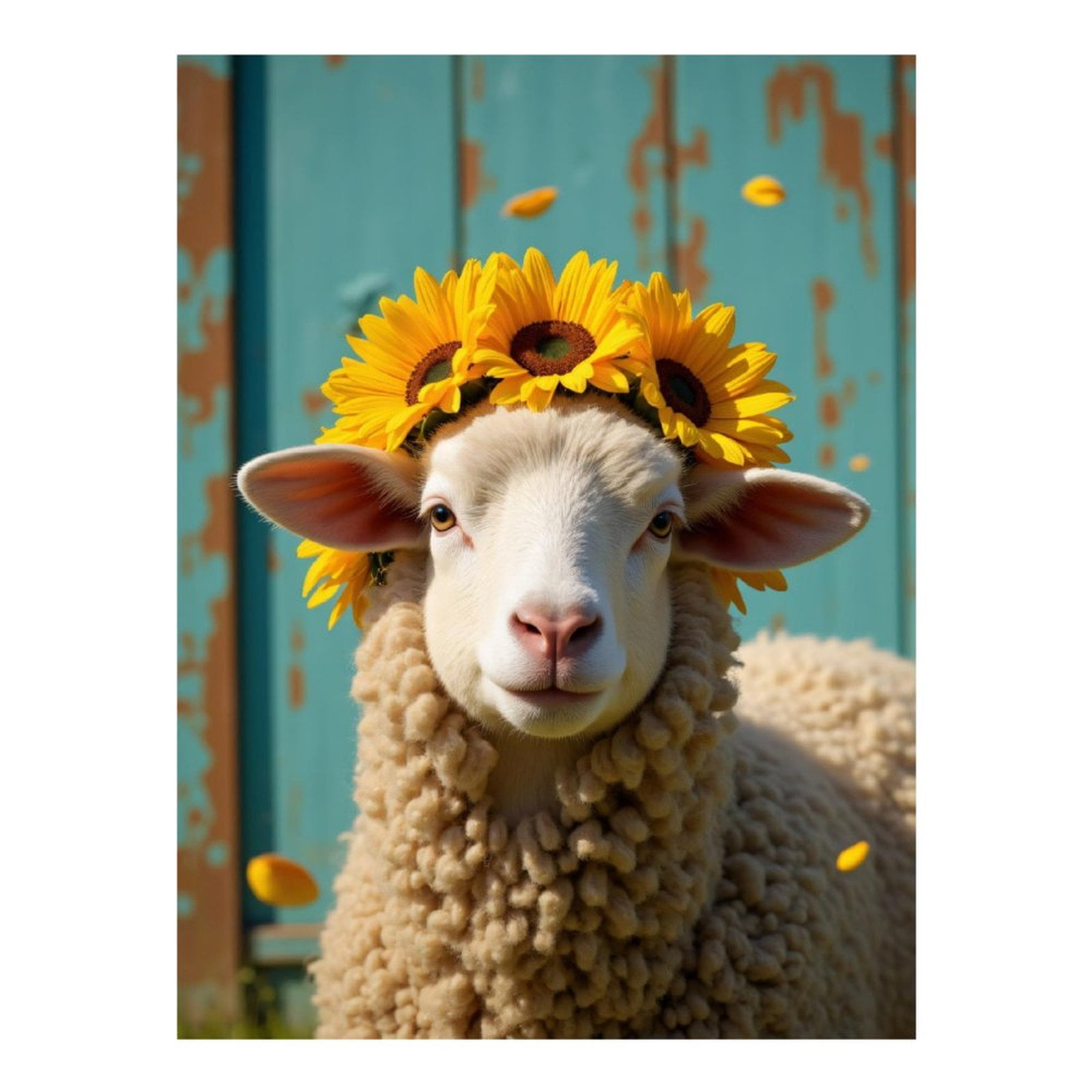 Diamond Art Kits for Adults - Sunflower Sheep Portrait 5d Diamond ...