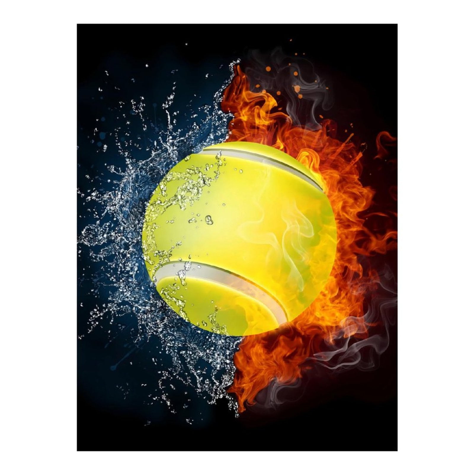 Diamond Art Kits for Adults - Tennis Ball In Fire And Water Frameless ...
