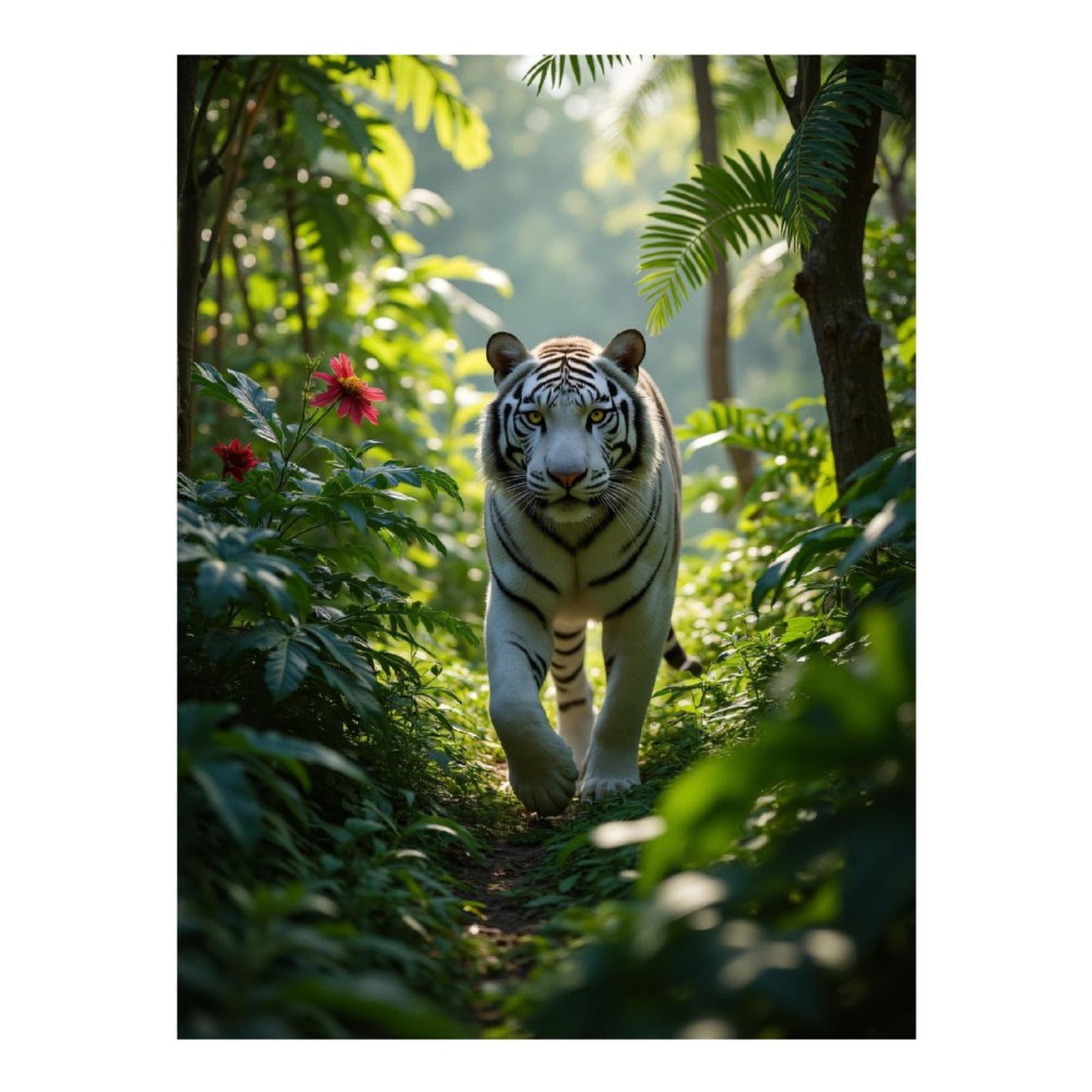 Diamond Art Kits for Adults, Tiger Stalking Jungle Pathway 5D Diamond ...
