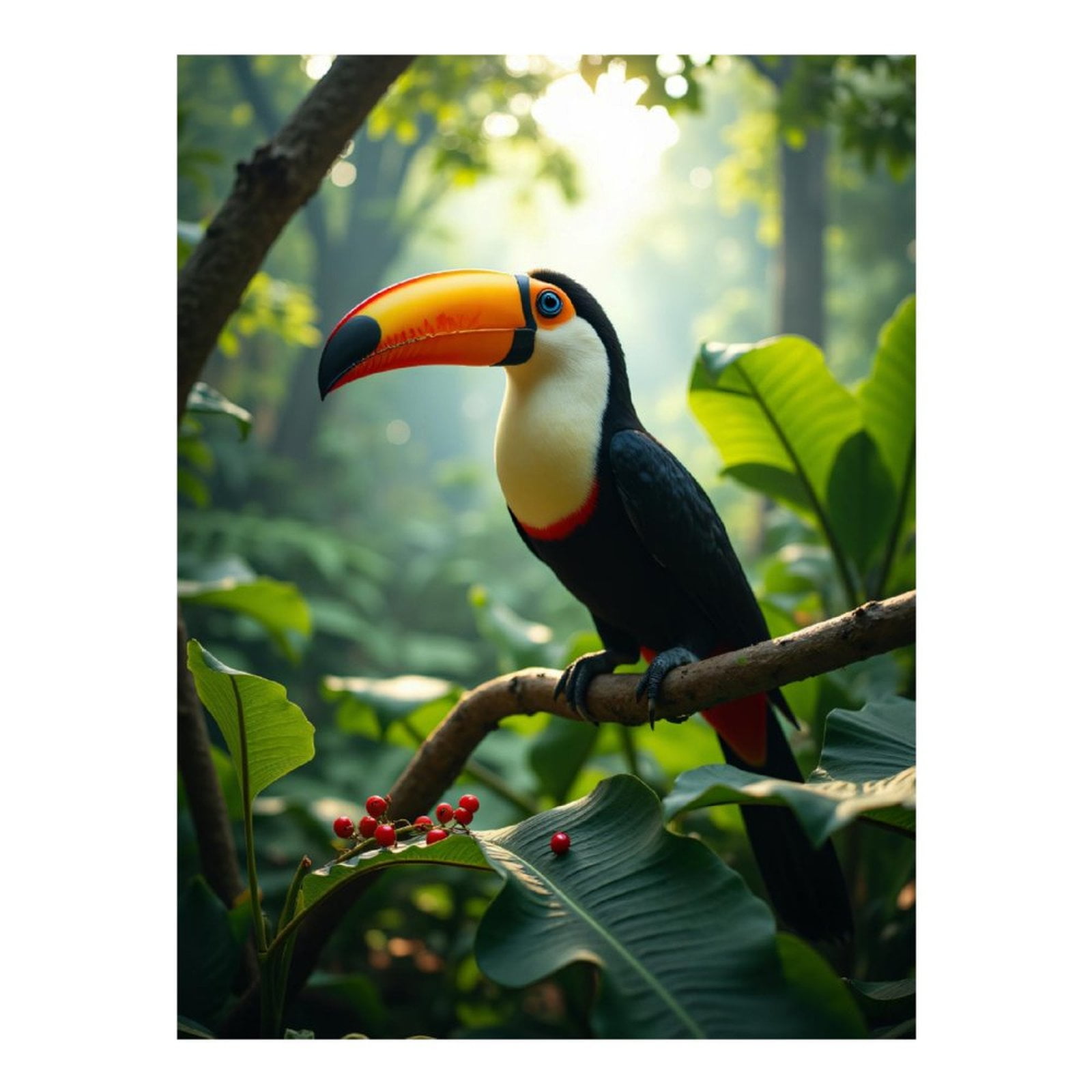 Diamond Art Kits for Adults - Toucan Jungle Morning Scene 5d Diamond ...