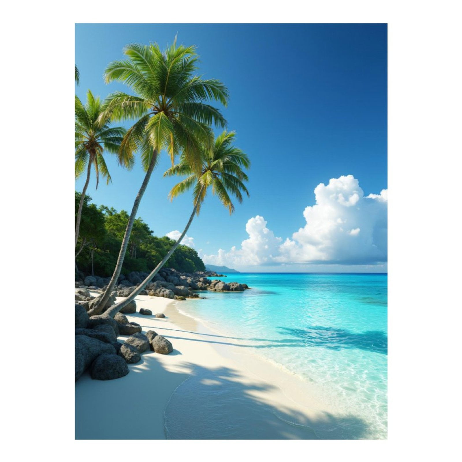 Diamond Art Kits for Adults, Tropical Beach Palm Ocean Scene 5D Diamond ...