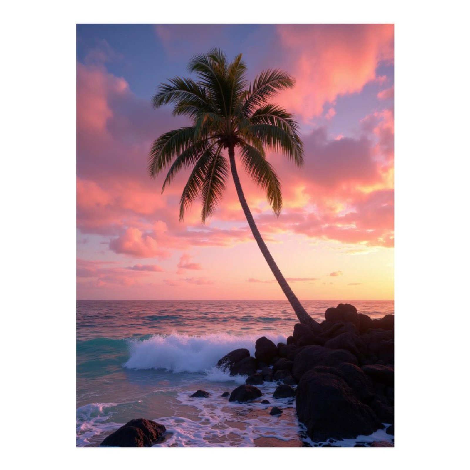 Diamond Art Kits for Adults, Tropical Sunset Palm Beach Seascape 5D ...