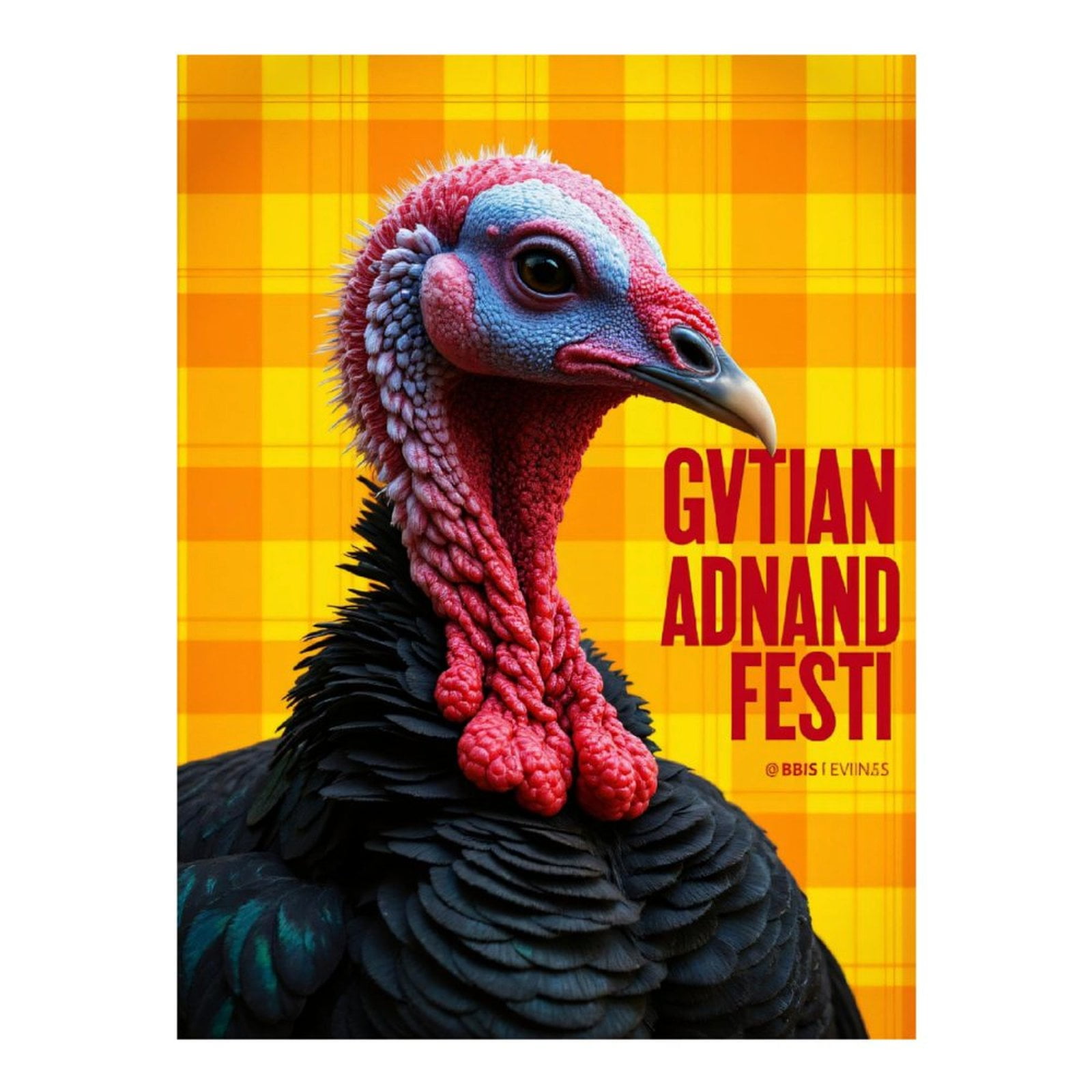 Diamond Art Kits for Adults, Turkey Plaid Vibrant Portrait 5D Diamond ...