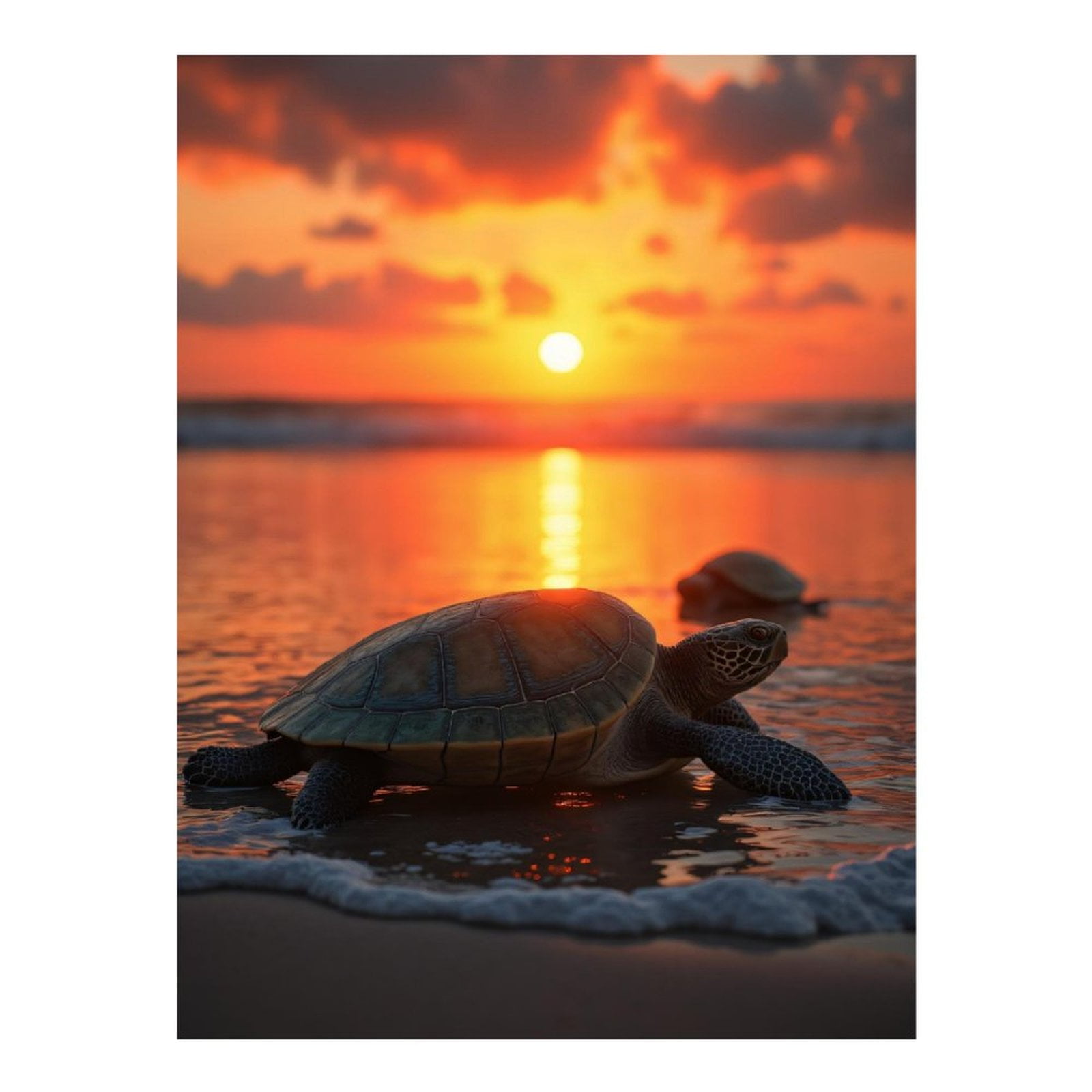 Diamond Art Kits for Adults - Turtles Sunset Beach Scene 5d Diamond ...