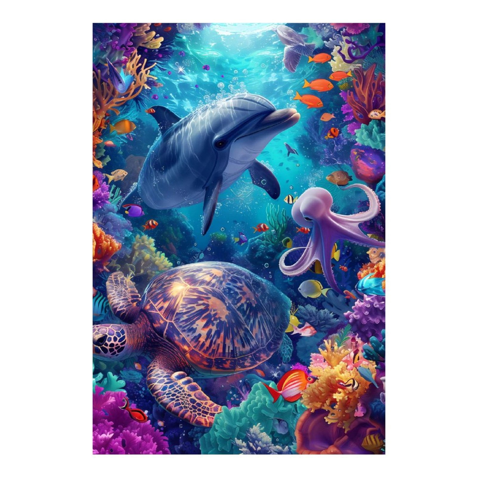 Diamond Art Kits for Adults - Underwater Turtle Dolphin Octopus ...