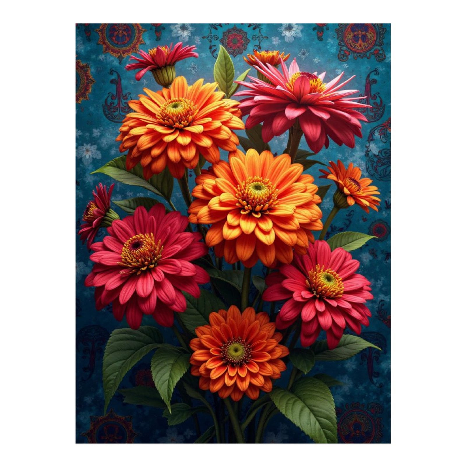 Diamond Art Kits for Adults - Vibrant Floral Arrangement In Bloom 5d ...