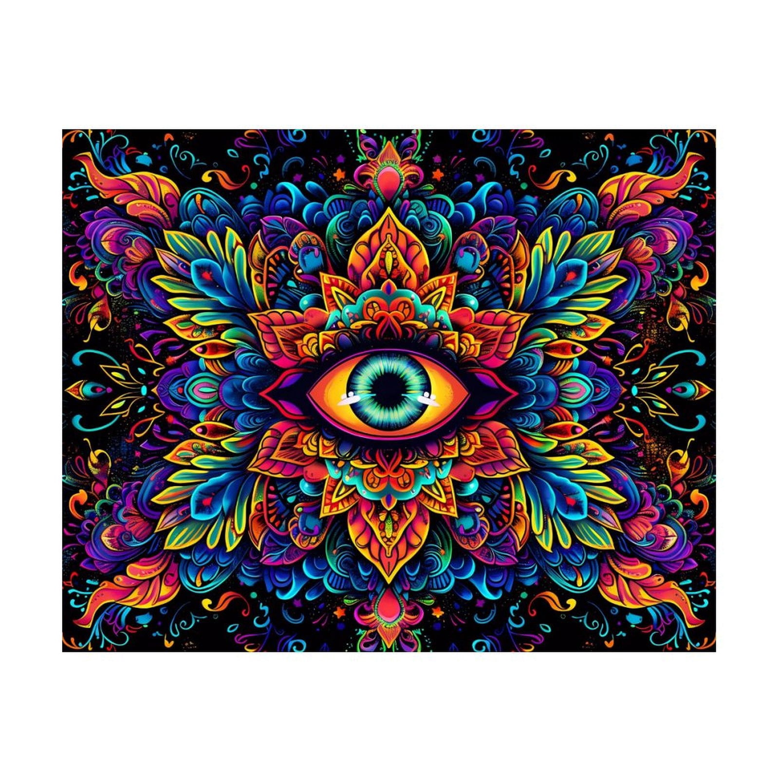 Diamond Art Kits for Adults, Vibrant Psychedelic Eye Frameless Diamond Art Painting, Round Full ...