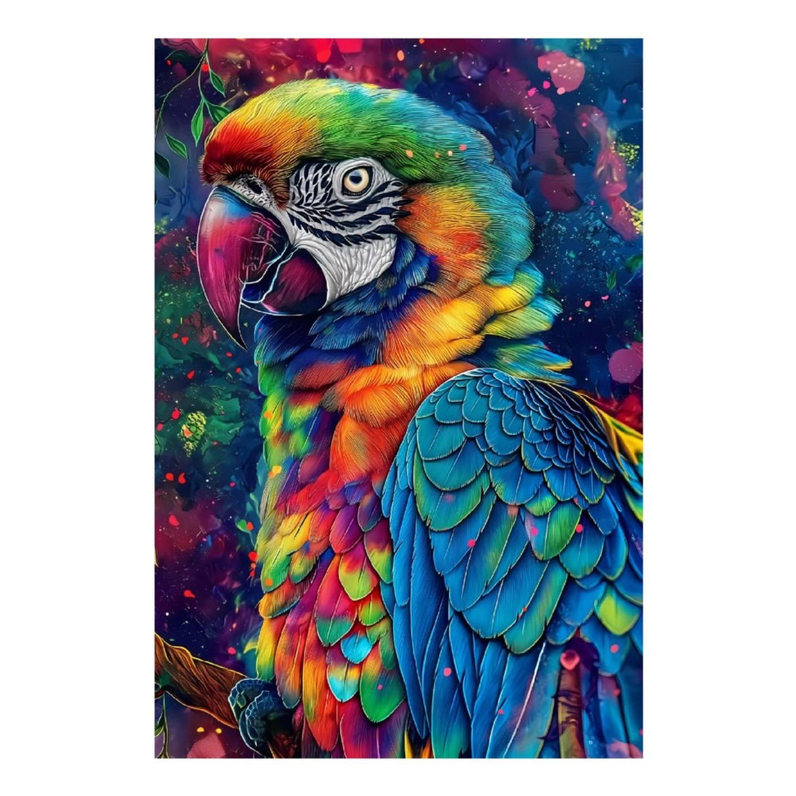 Diamond Art Kits for Adults - Vibrant Rainbow Parrot Fantasy Frameless ...