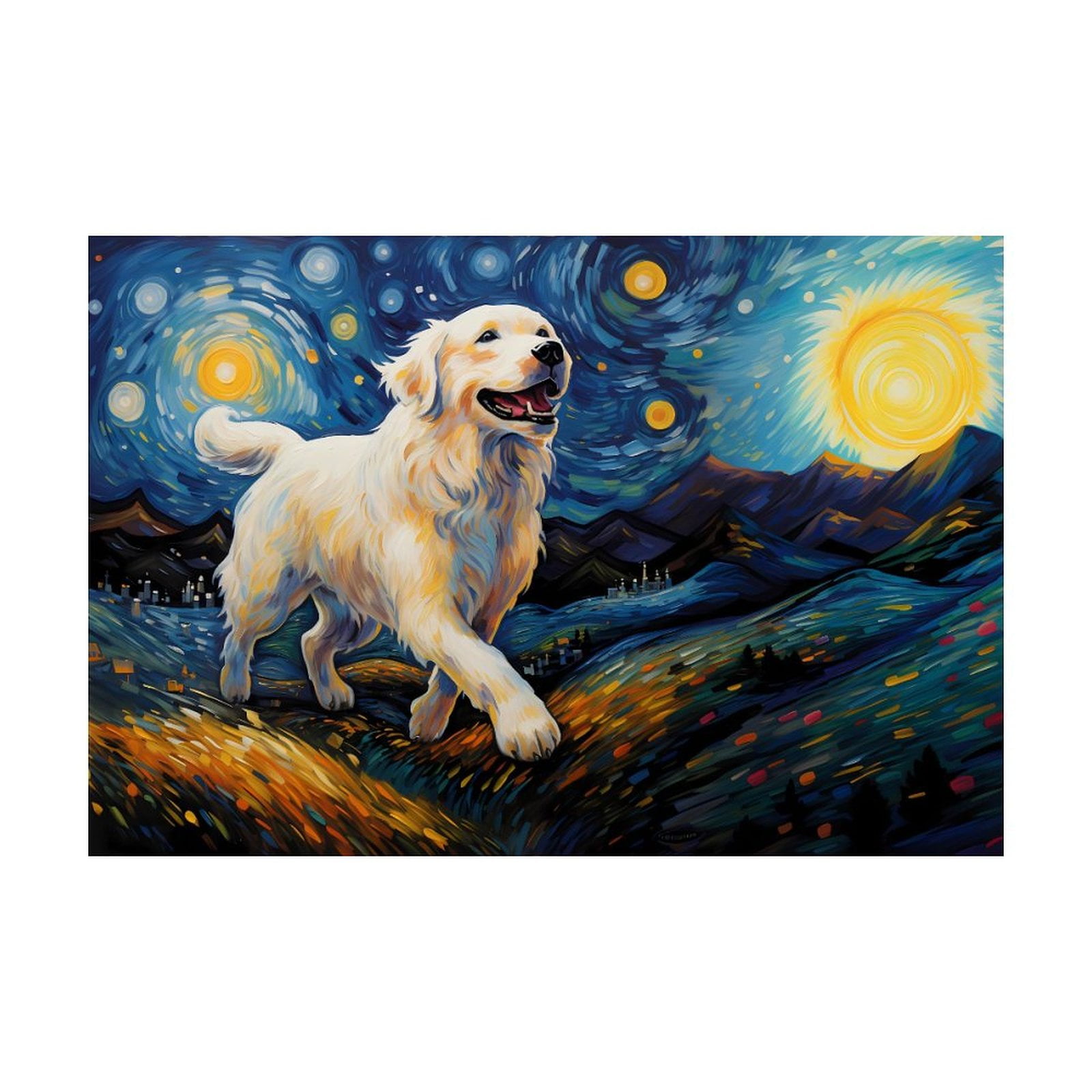 Diamond Art Kits for Adults - Vintage Starry Sky Labrador A DIY Diamond ...