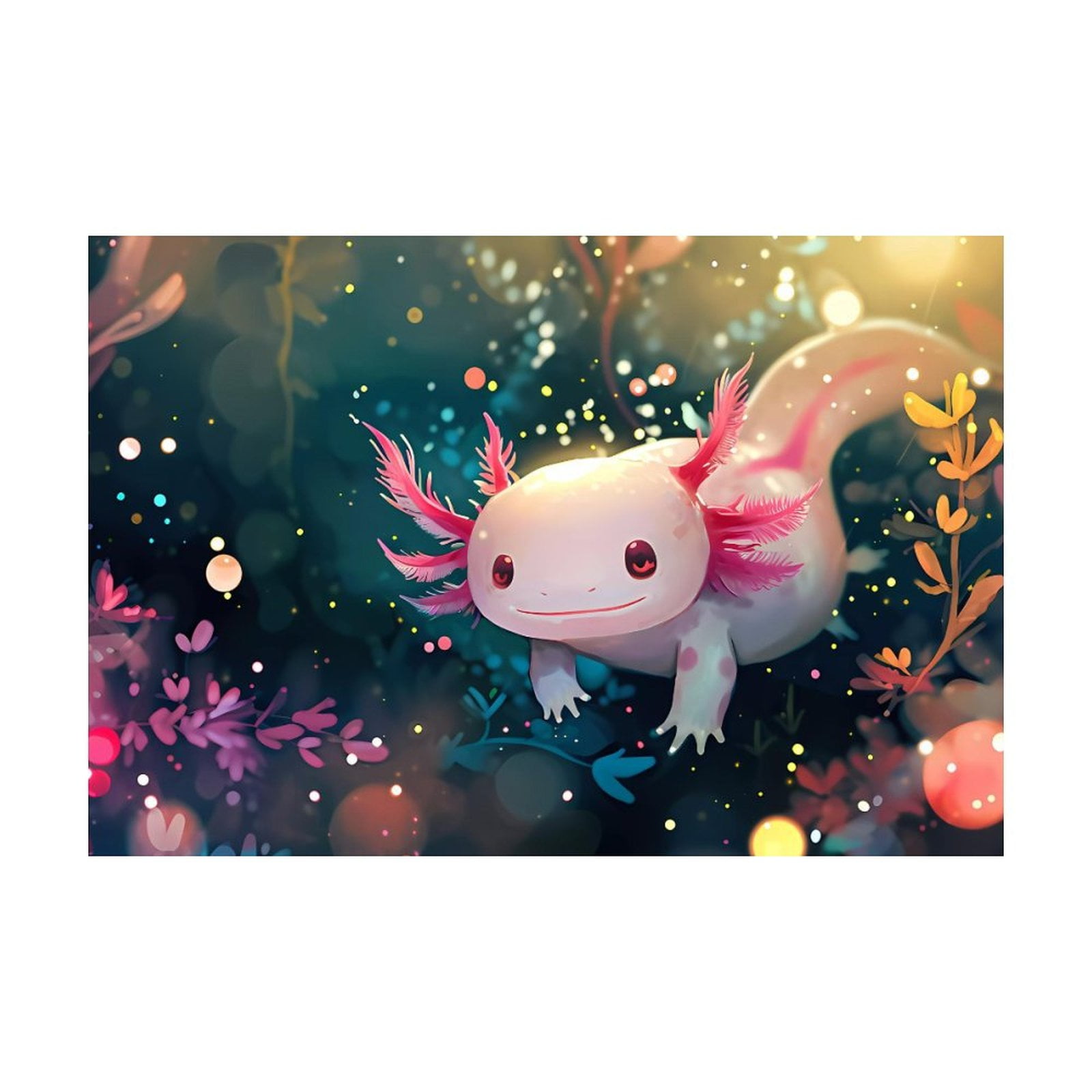 Diamond Art Kits for Adults - Whimsical Axolotl Fantasy DIY Diamond ...
