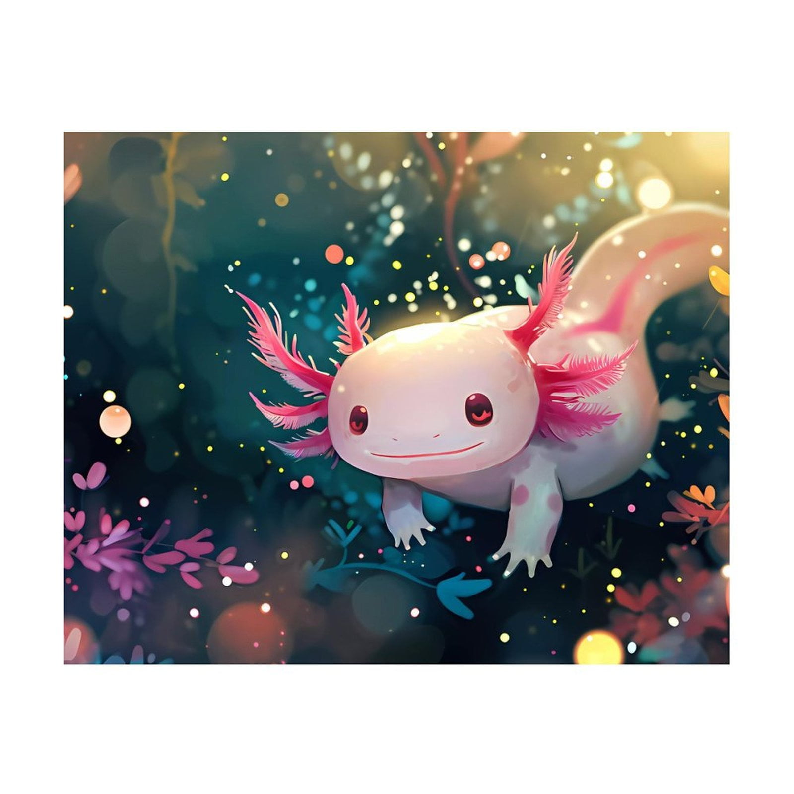 Diamond Art Kits for Adults, Whimsical Axolotl FantasyDiamond Painting ...
