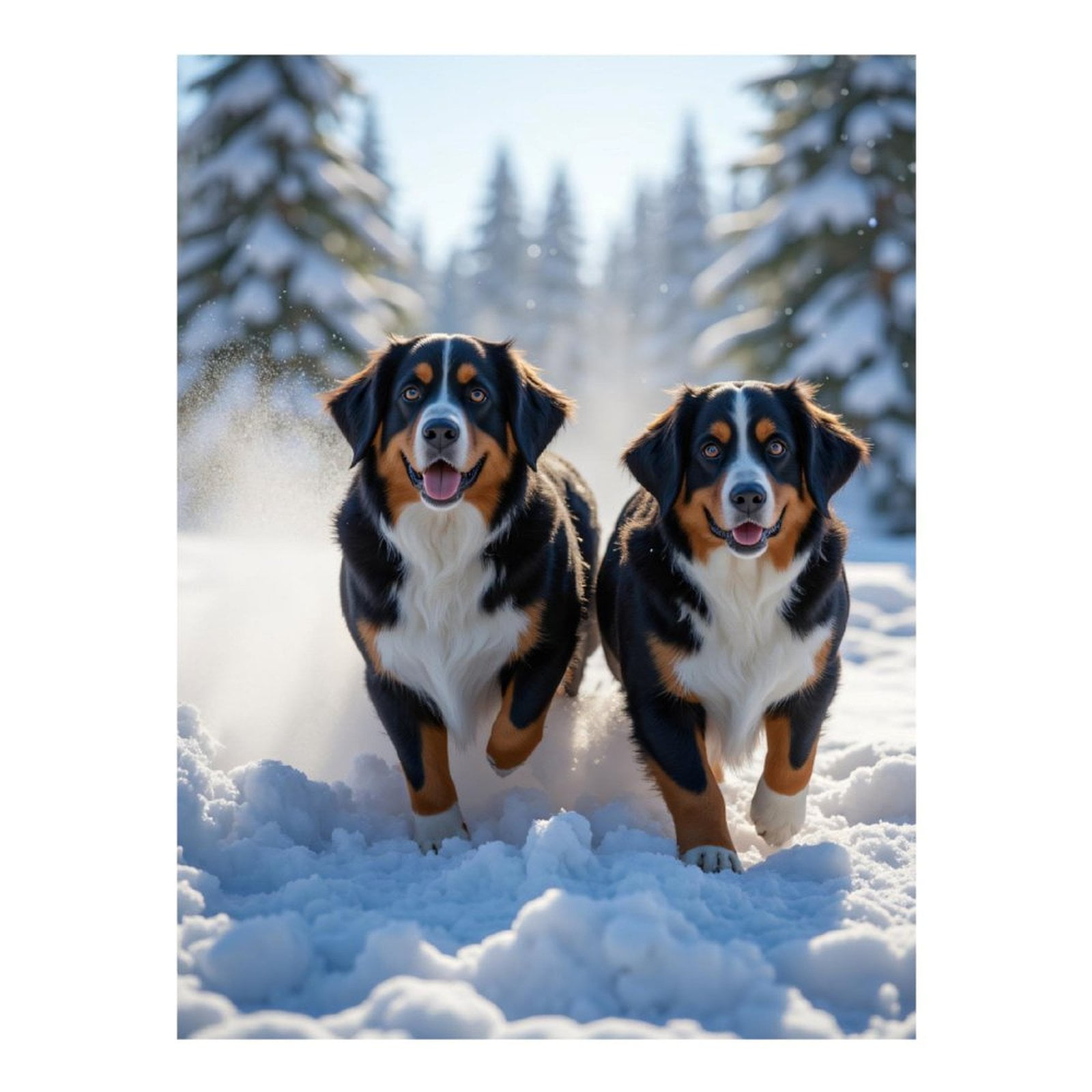 Diamond Art Kits for Adults - Winter Dogs Snowy Adventure 5d Diamond ...