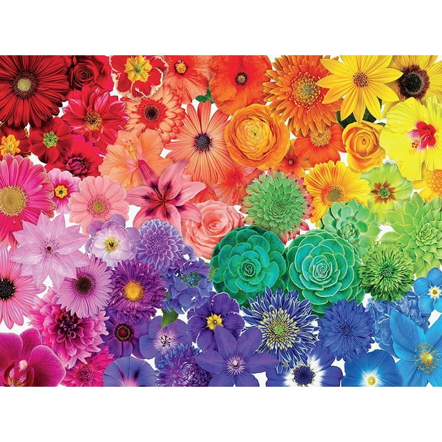 Diamond Art Kits for Adult, Rainbow Flower Power 5D Diamond Art Kits ...