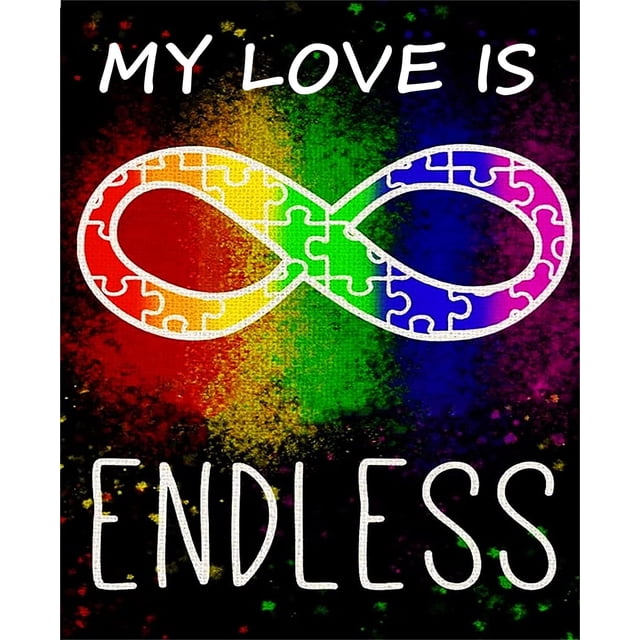 Diamond Art Kits for Adults Autism Awareness Rainbow Infinity Symbol My ...
