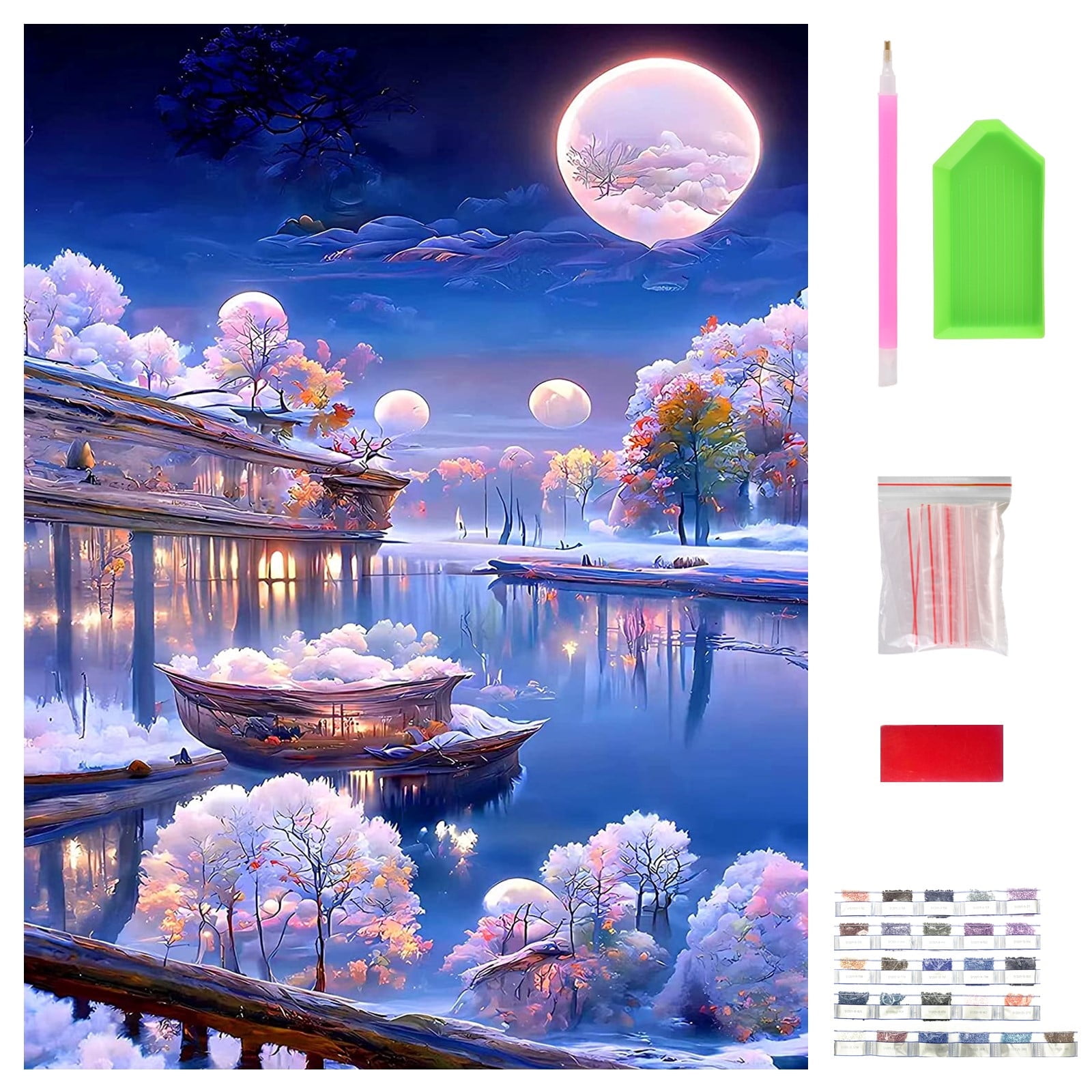 Diamond Art Kits for Adults - Beach Love Diamond Gem Art, DIY Full ...