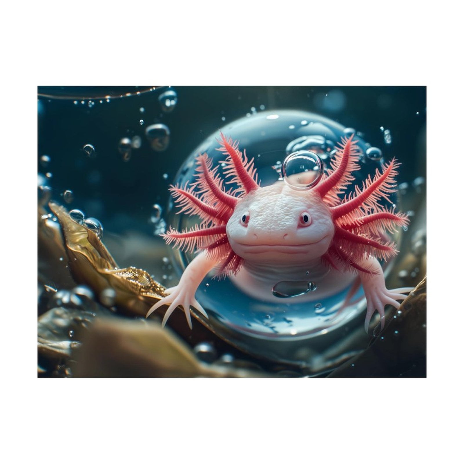 Diamond Art Kits for Adults - Bubbles Axolotl Fantasy 5D Frameless ...