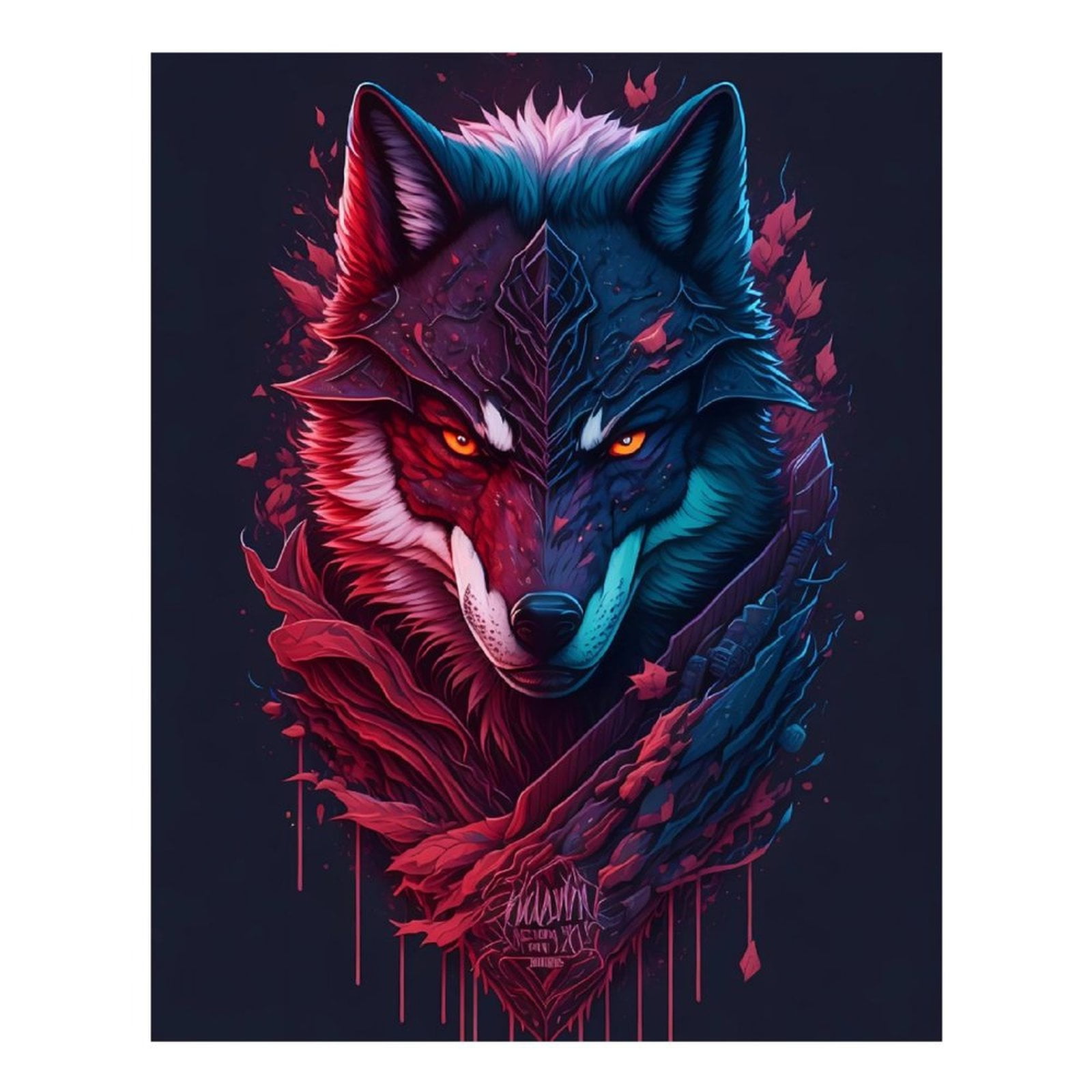 Diamond Art Kits for Adults - Cool Wolf Head Frameless 5D Dimond ...