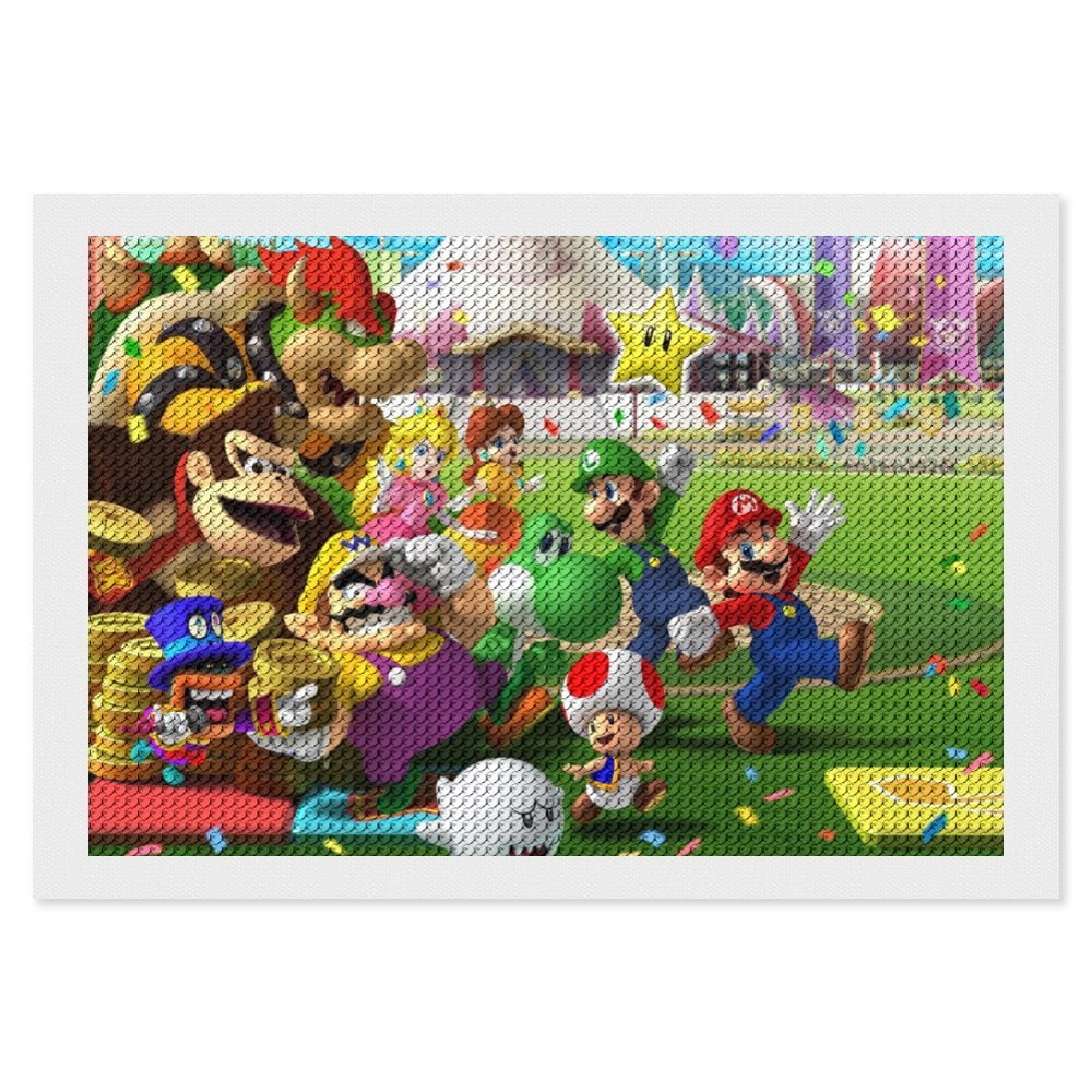 Diamond Art Kits for Adults Mario Diamond Art Gem Art Painting Full Drill Round Art Gem Painting ...