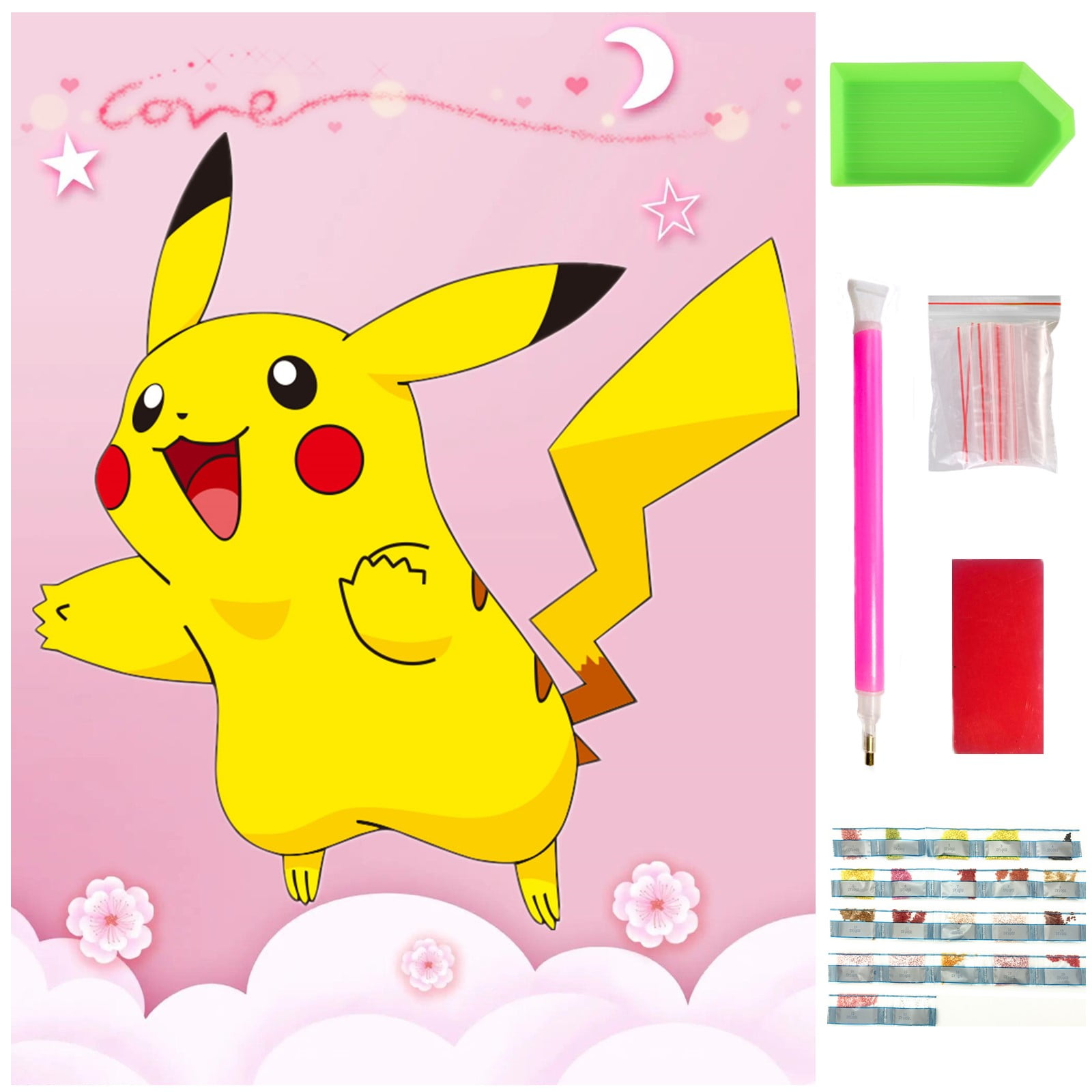 Walmart Diamond Art Kits for Adults, DIY Painting, Pink Elves Round ...