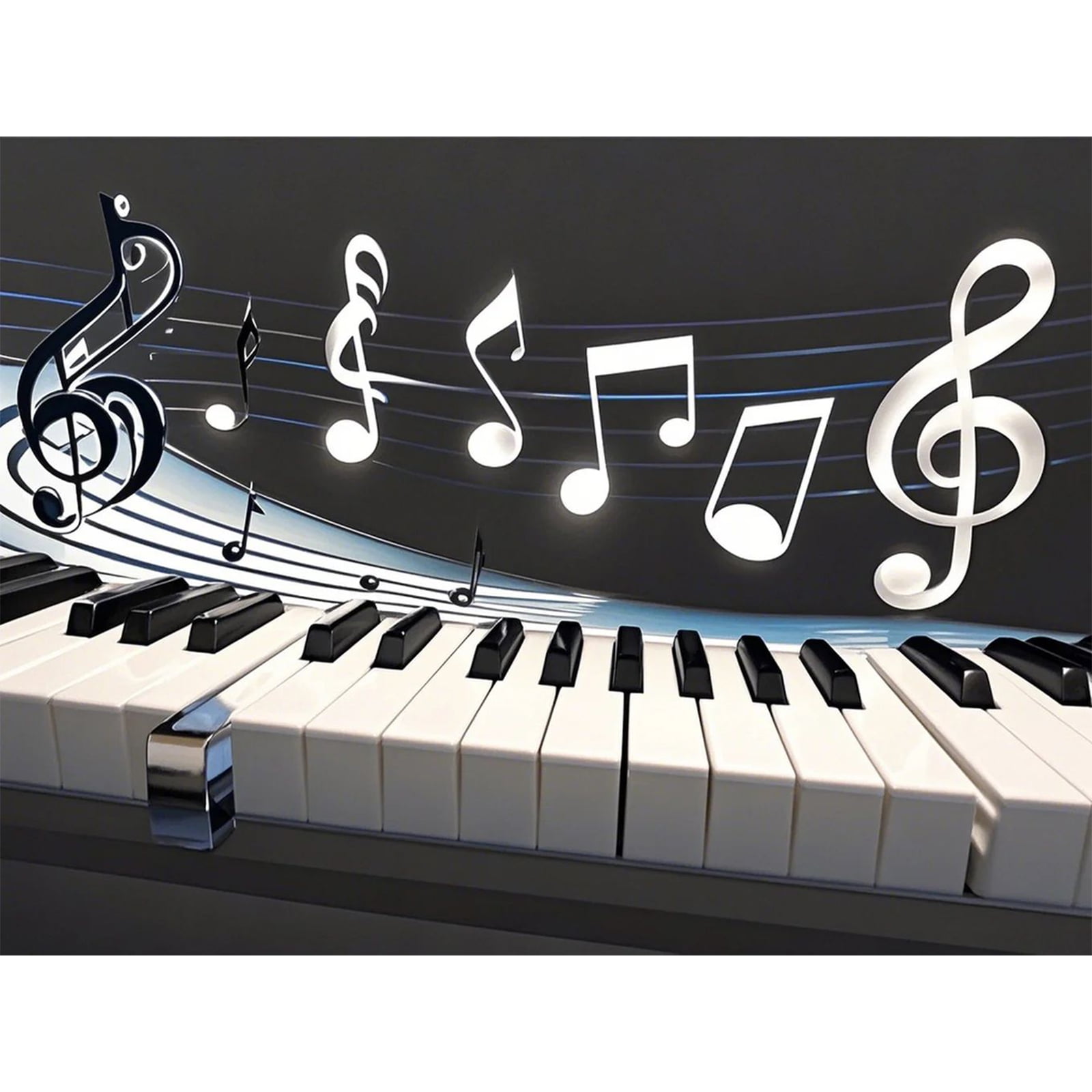 Diamond Art Music Notes Piano Keyboard 5D Diamond Painting DIY Kits ...