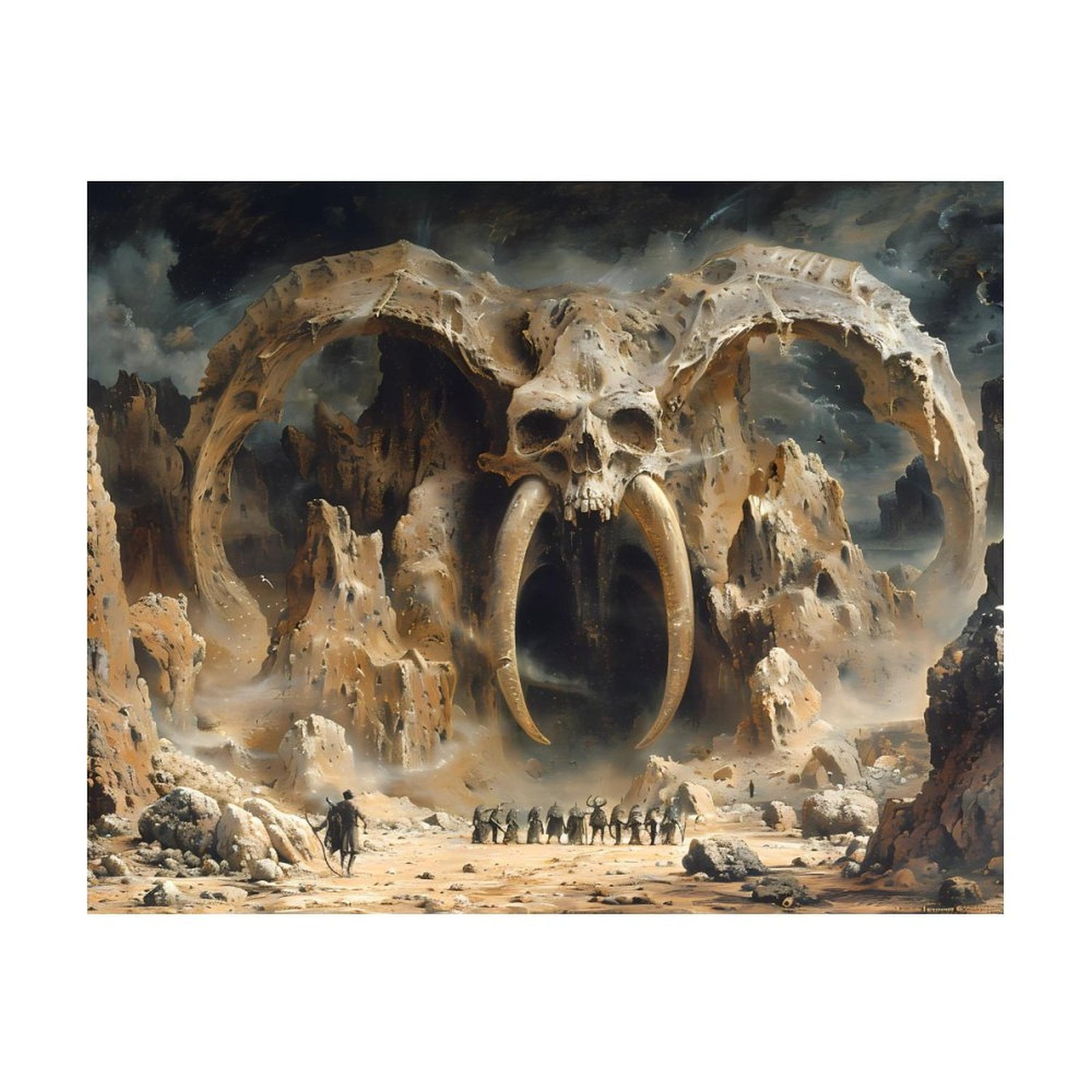 Diamond Art Painting Ancient Skull Cave Landscape Funny Diamond ...