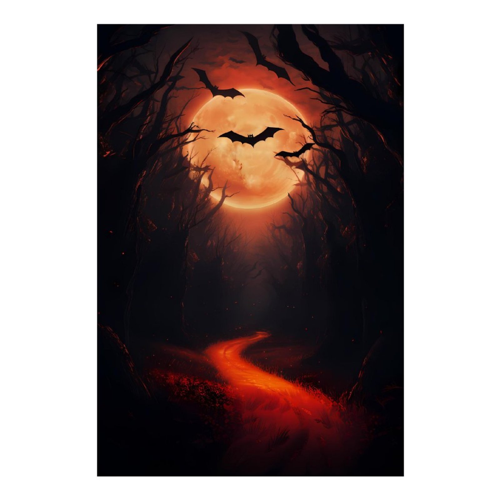 Diamond Art Painting, Bat Sun Forest Path Interesting Full Drill ...