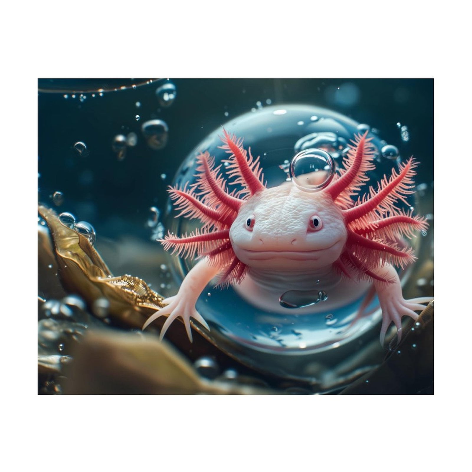 Diamond Art Painting Bubbles Axolotl Fantasy Funny Diamond Painting ...