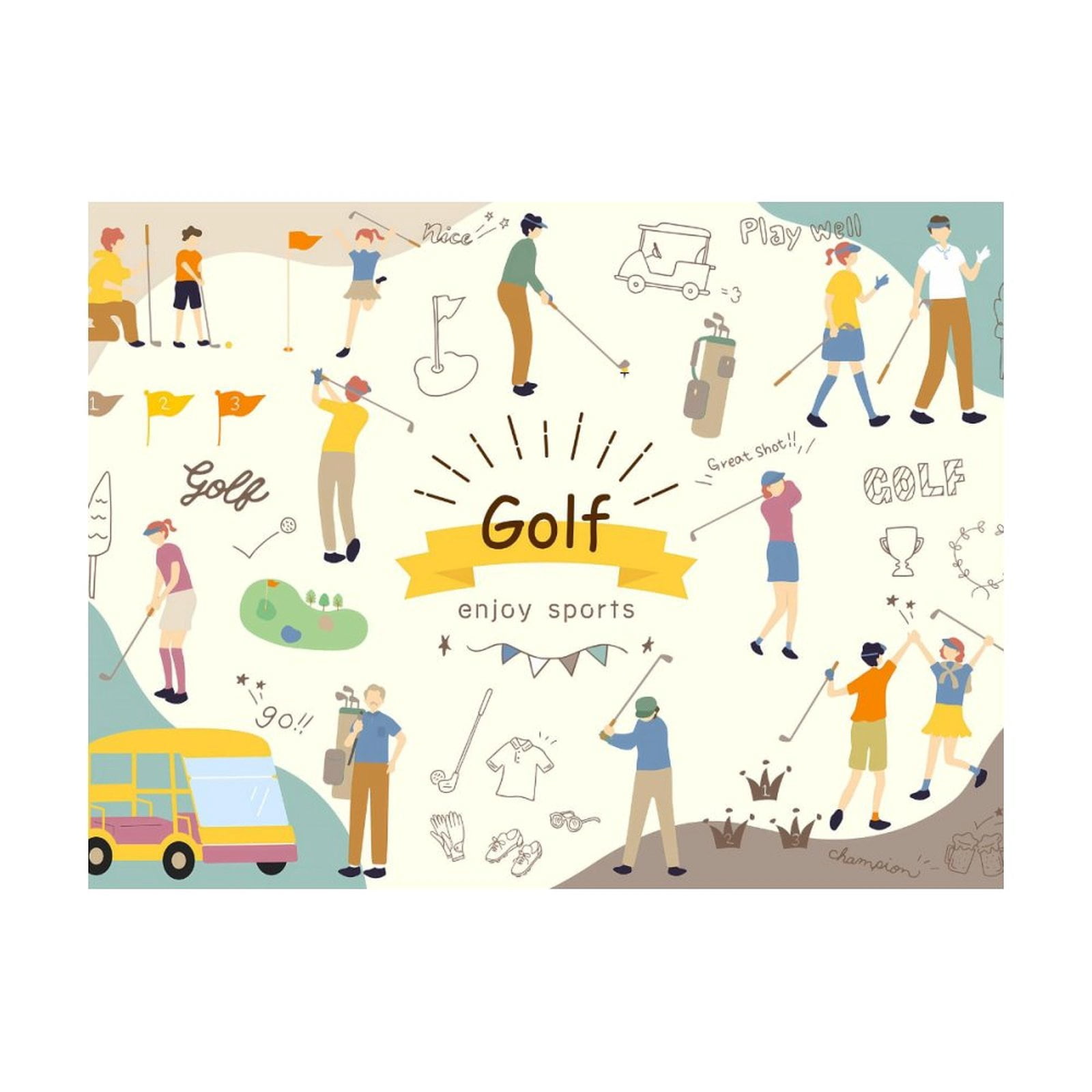 Diamond Art Painting Golf Icons And Golfer Funny Diamond Painting Kits ...