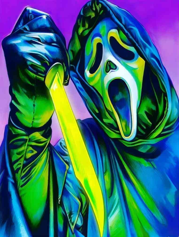 Diamond Art Painting Kit 5D Full Diamond, Horror Movie Scream DIY ...