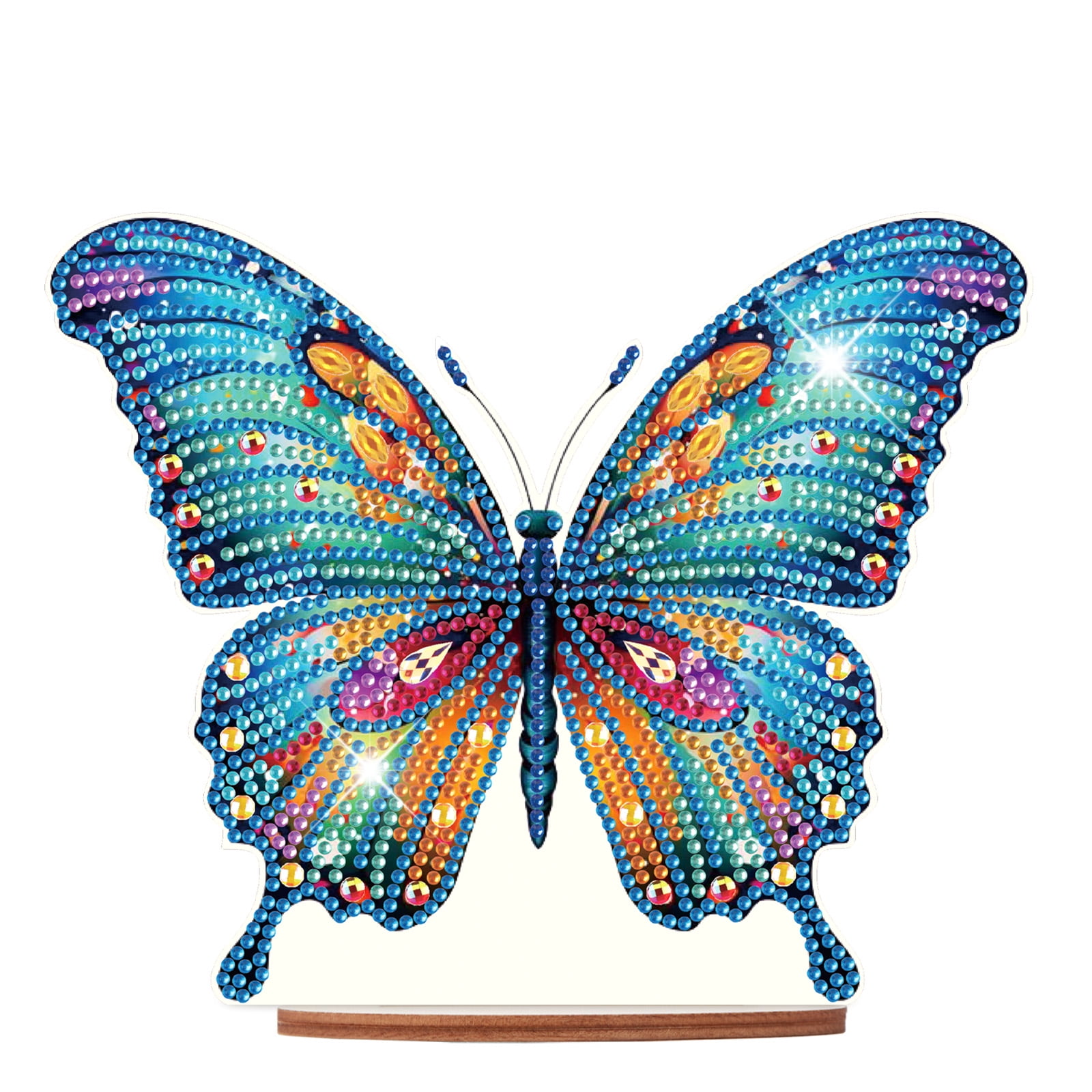 Diamond Art Painting Kit, Blue Butterfly DIY Desktop Decoration Diamond ...