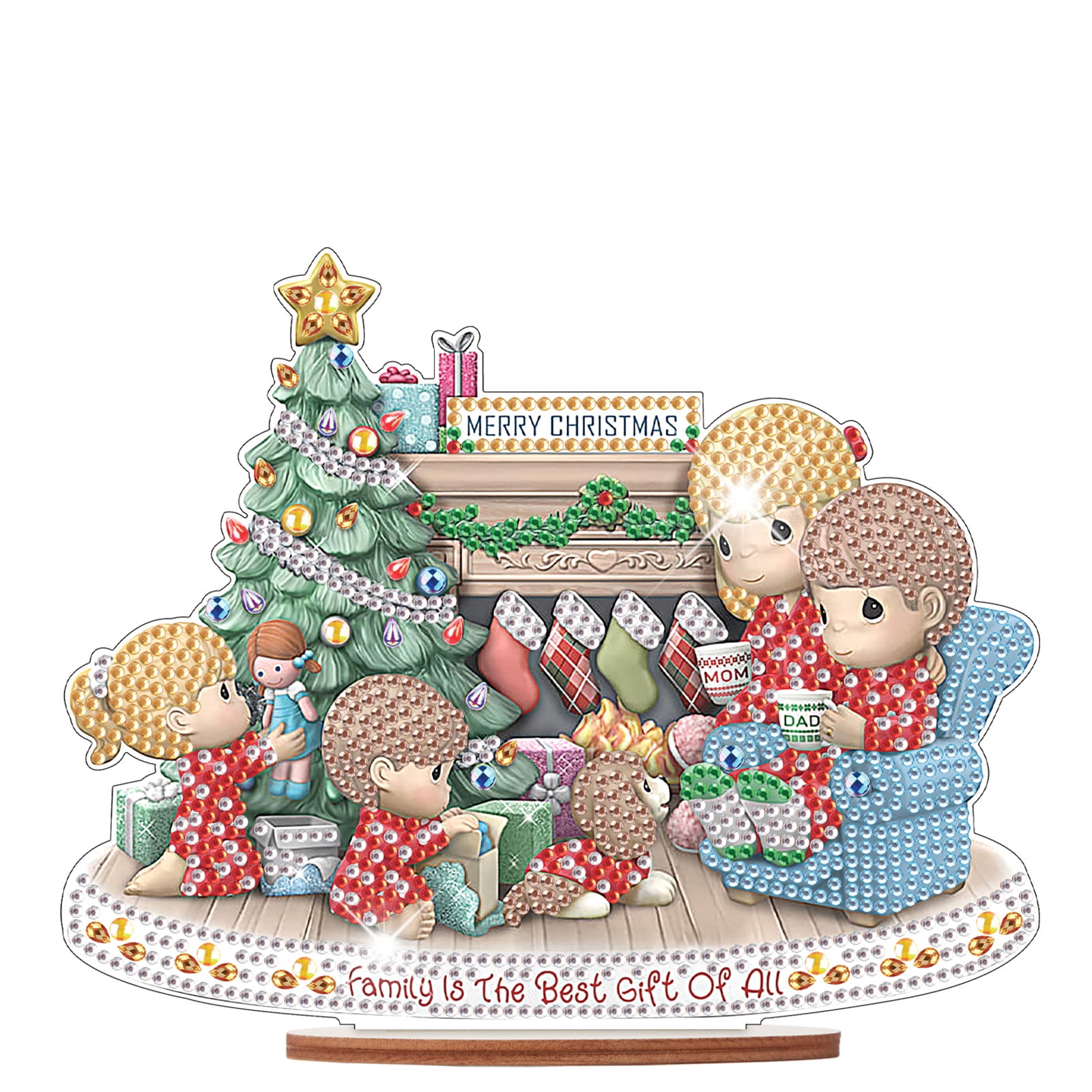 Diamond Art Painting Kit, Happy Family Over Christmas DIY Desktop ...