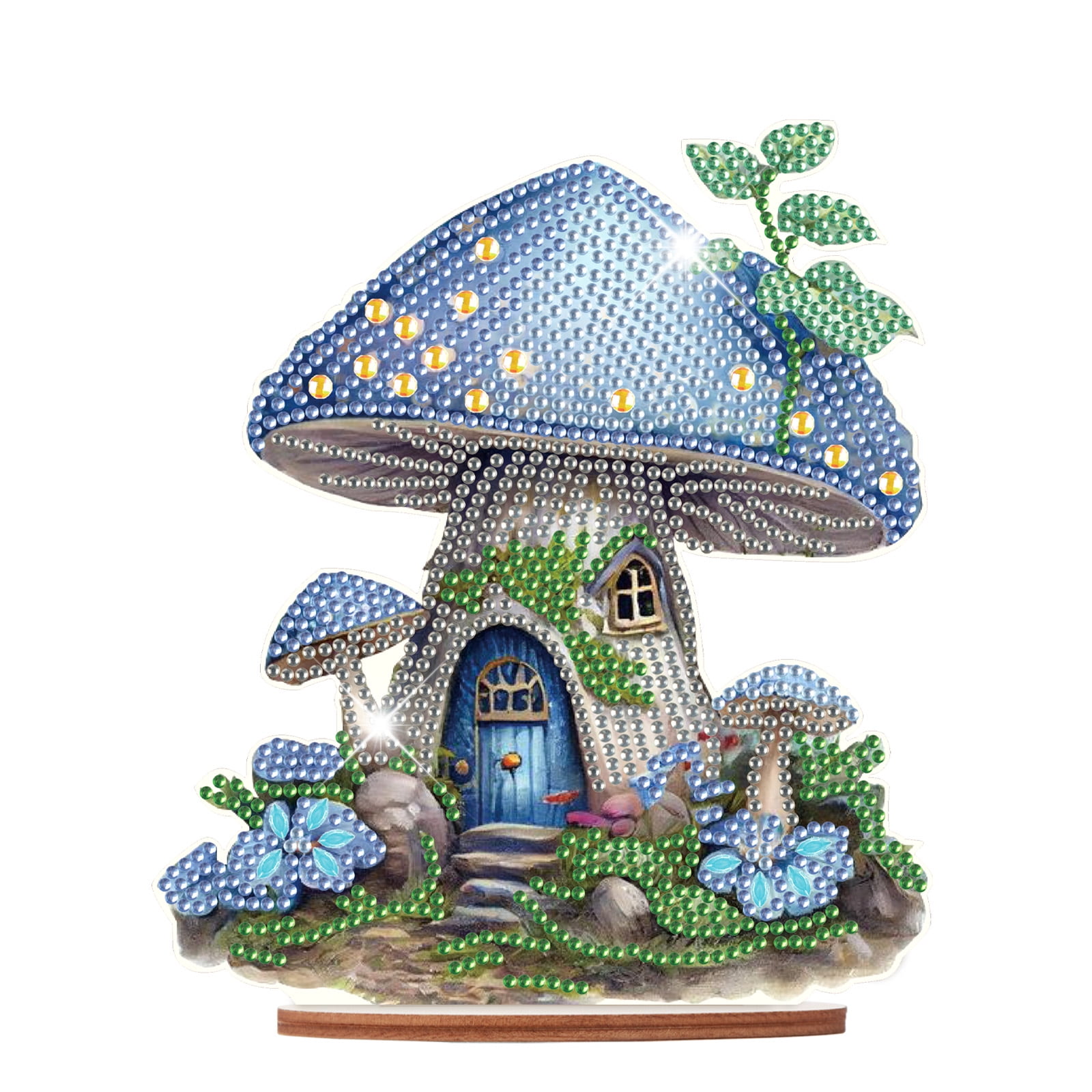 Diamond Art Painting Kit, Mushroom House DIY Desktop Decoration Diamond ...