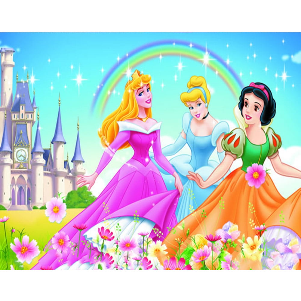 Diamond Art Painting Kit Princesses 5D Full Diamond, DIY Diamond Art ...