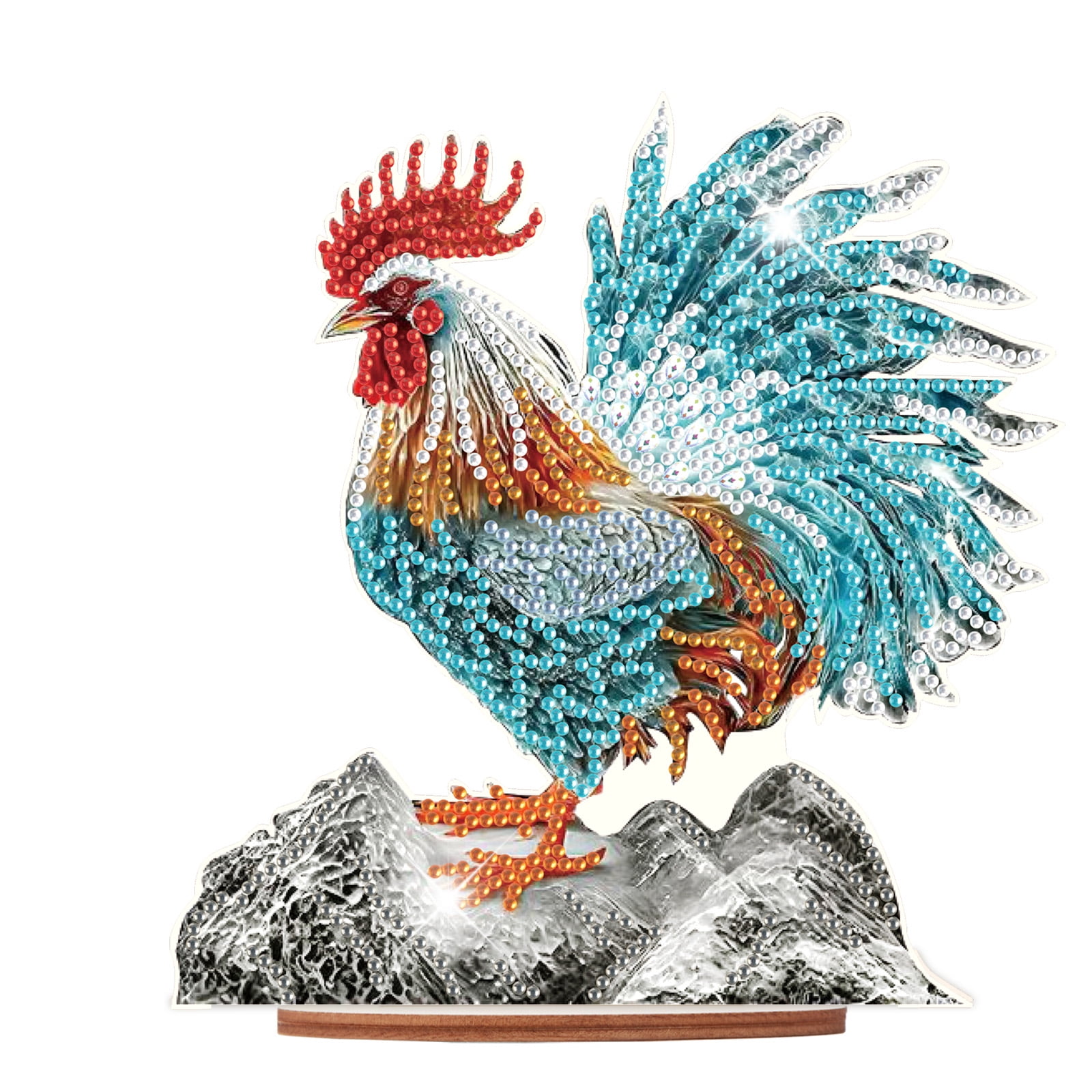 Diamond Art Painting Kit, Rooster Desktop Decorative Diamond Art ...