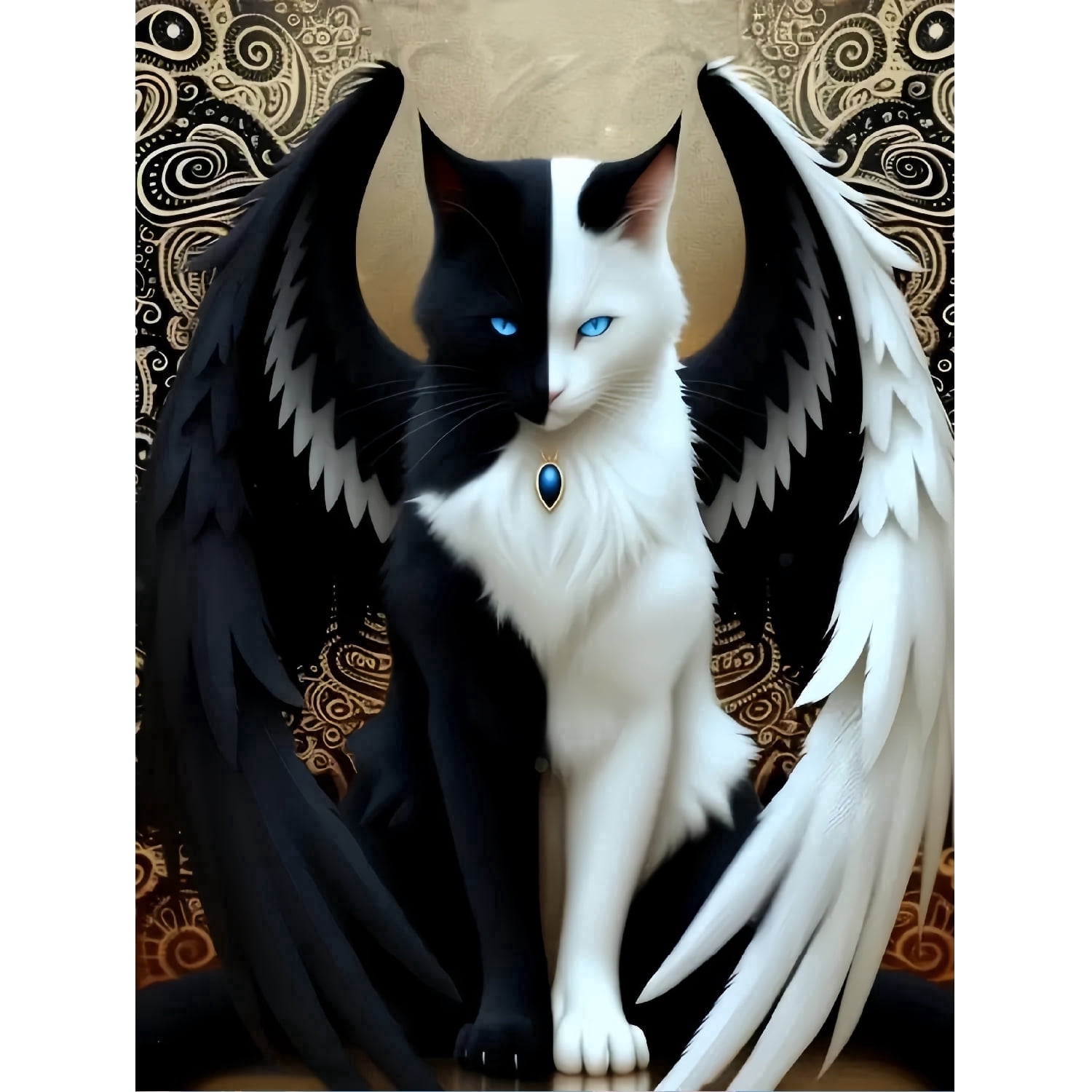 BYGFHLYW Diamond Art Painting Kits for Adults,Angel Hellcat 5D Diamond ...