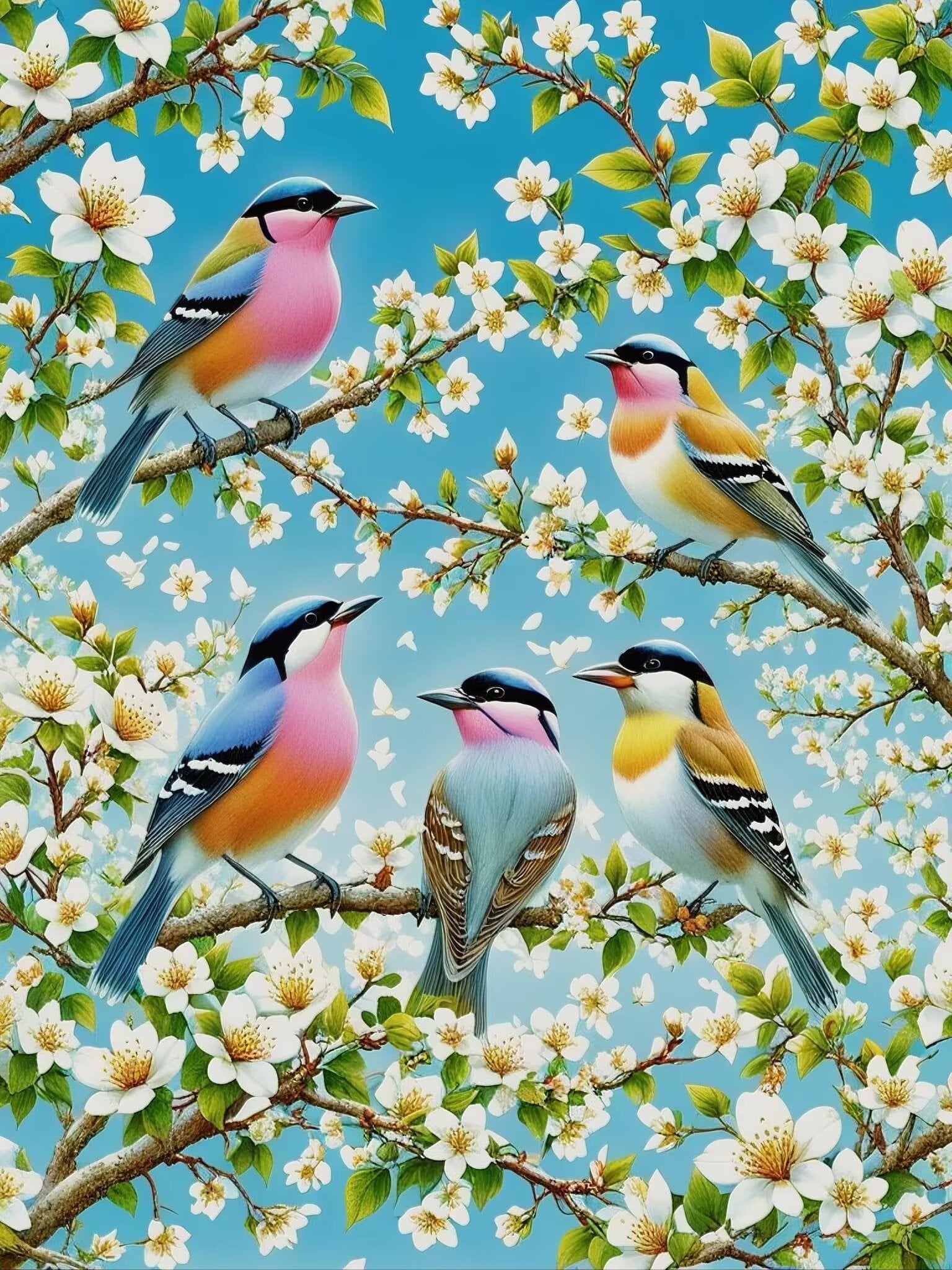 Diamond Art Painting Kits for Adults,Birds Diamond Painting Dots Art ...