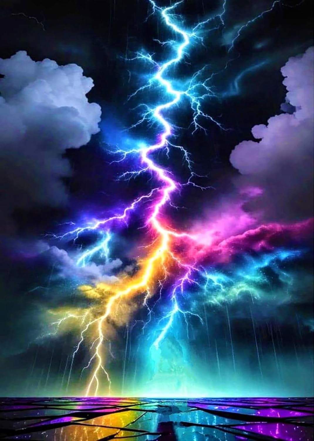 Diamond Art Painting Kits for Adults, Colorful Lightning 5D Diamond ...
