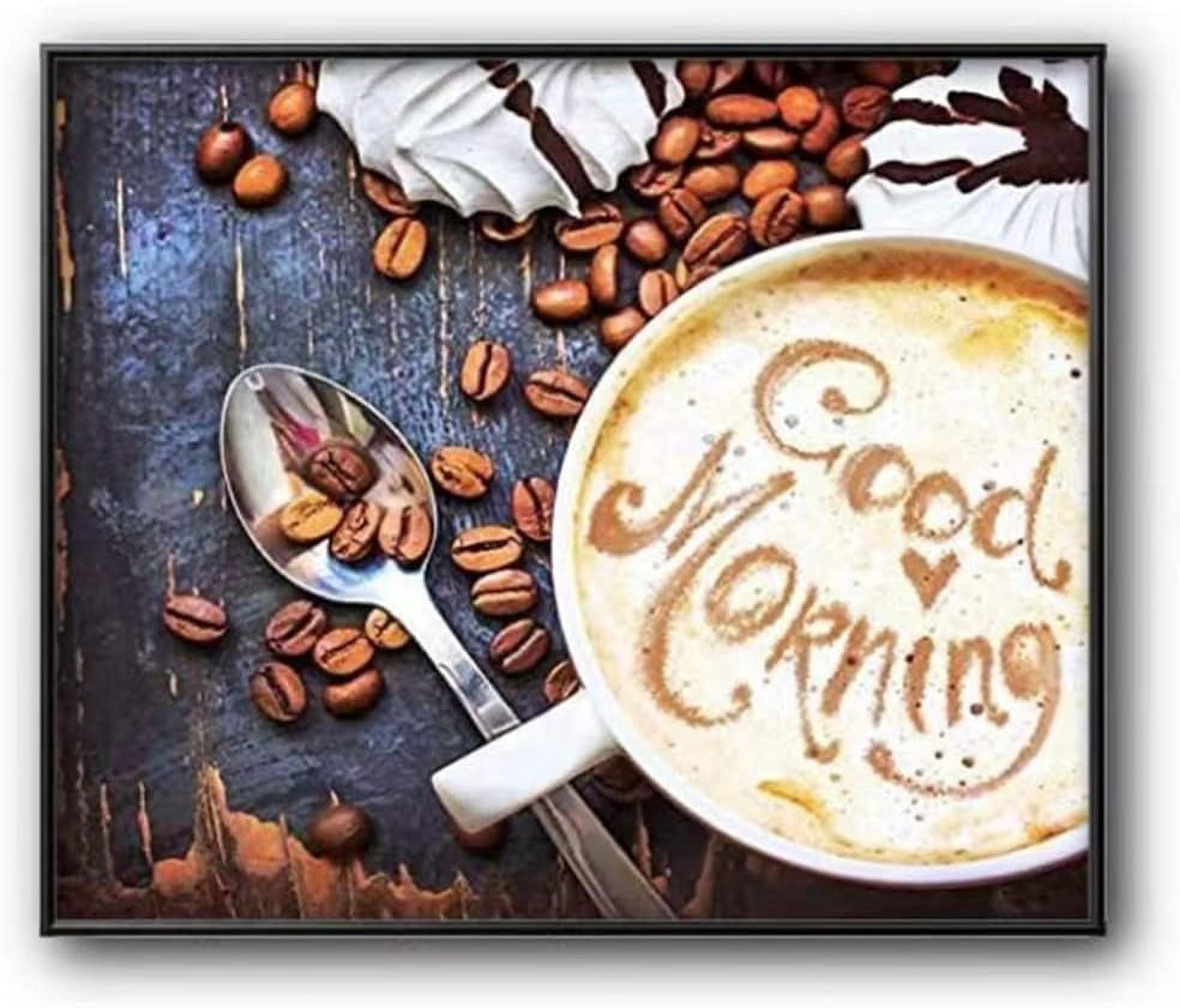 Diamond Art Painting Kits Morning Coffee, 5D Diamond Art Full Drill ...