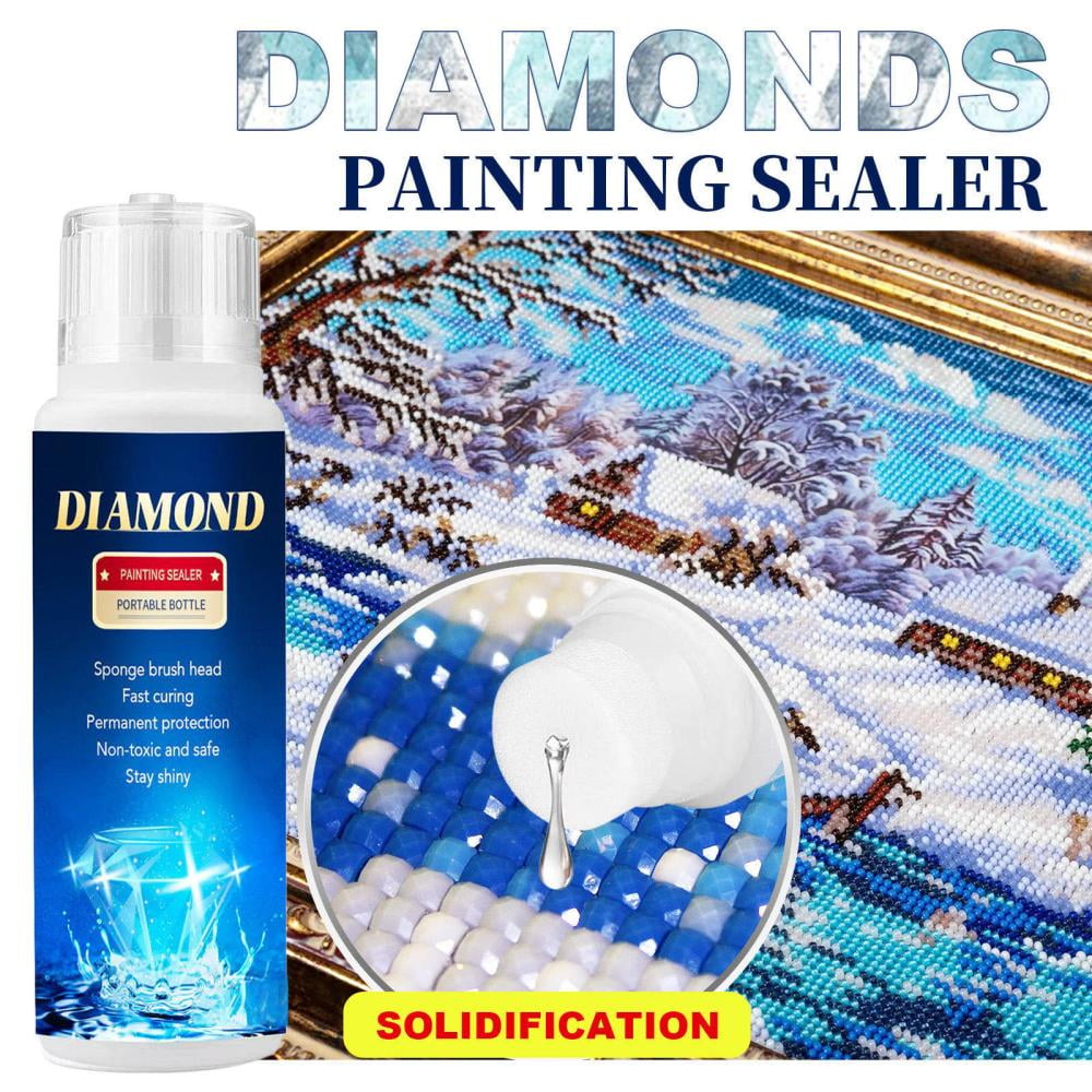 Diamond Art Painting Sealer 1 Pack 120ML 5D Diamond Art Painting Art Glue With Sponge Fast ...