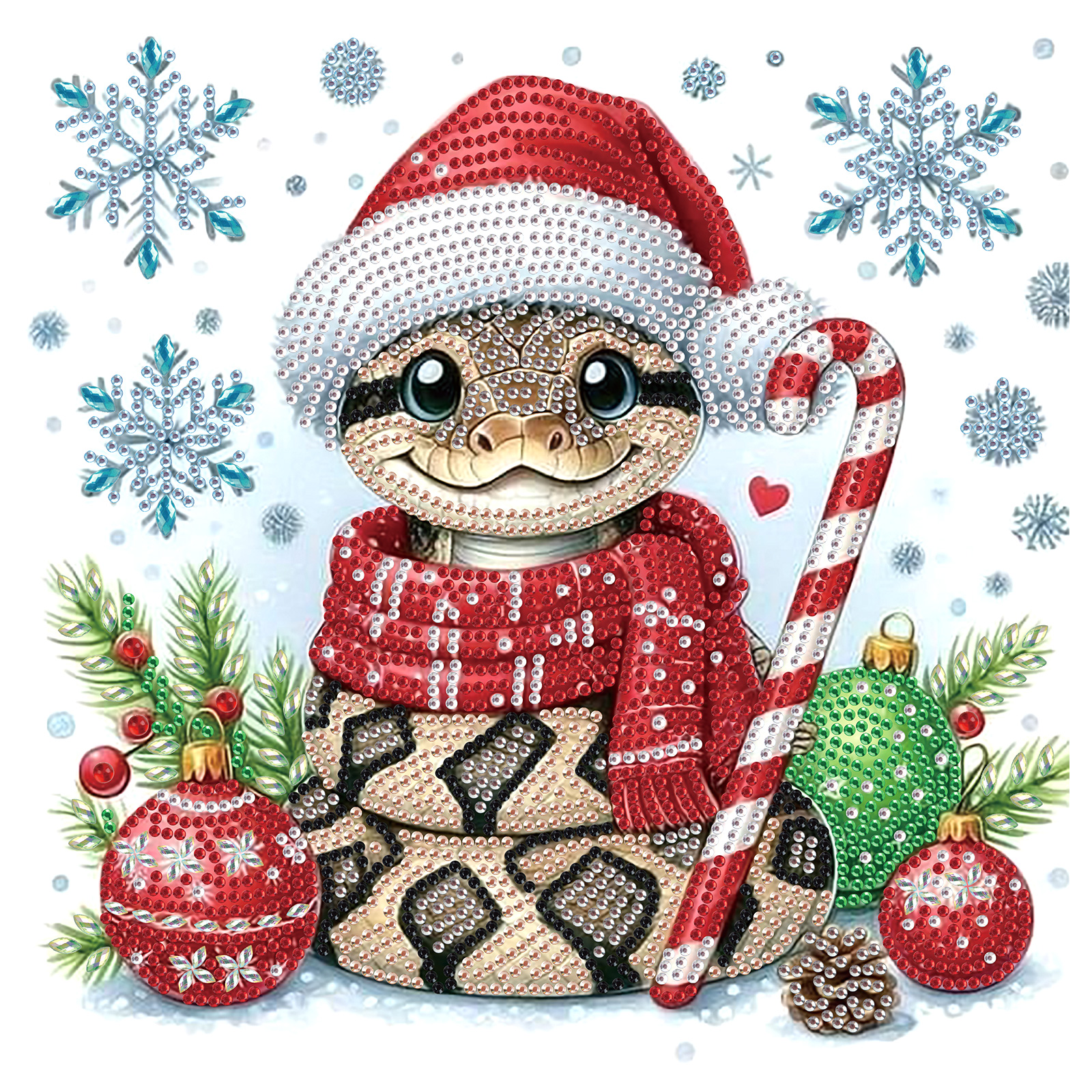 Diamond Art Painting Set, Christmas Snake DIY 5D Diamond Art Adult Set ...