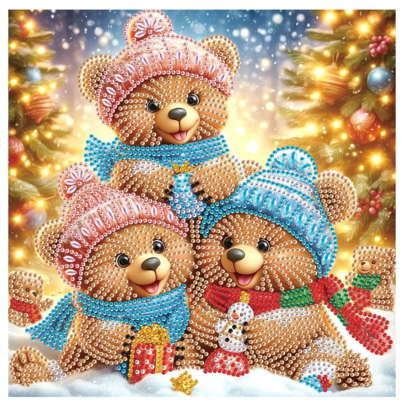 Diamond Art Painting Set, Happy Bear DIY 5D Diamond Art Adult Set ...