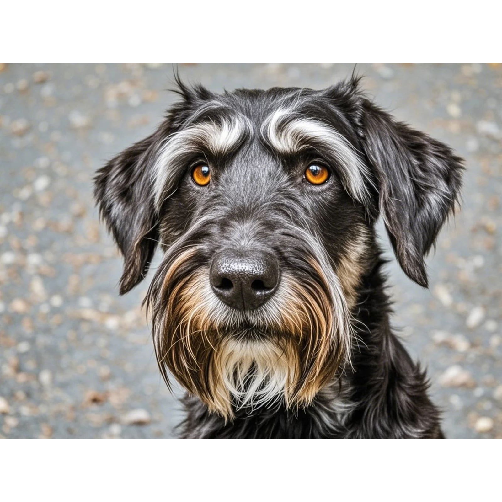 Diamond Art Schnauzer 5D Diamond Painting DIY Kits Full Round Drill Bead Rhinestone by Number ...