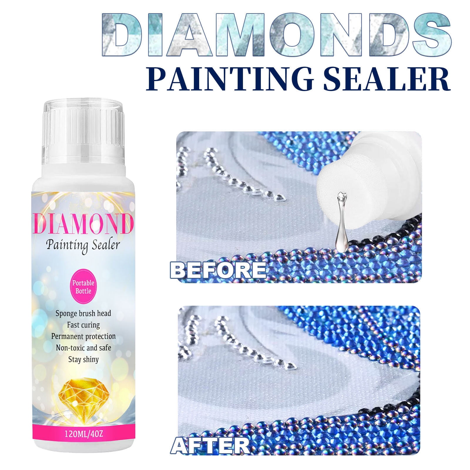 Diamond Art Sealer,Puzzle Glue,Diamond Painting Sealer,Diamond Painting Glue for Diamond ...