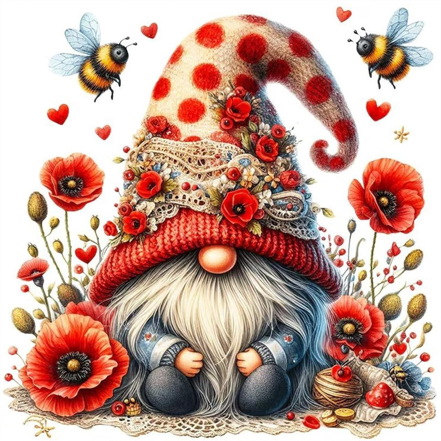 Diamond Art Set for Adult Gnome, 5D Gnome Diamond Painting Set for ...